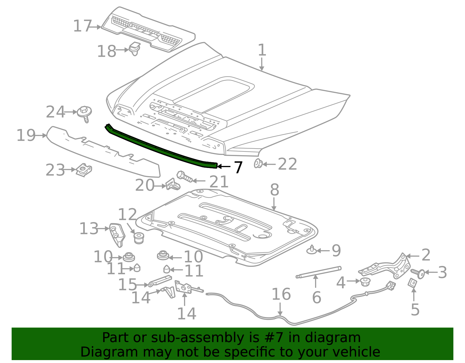 2020-2025 GMC Hood Front Edge Weatherstrip 84769113 | Shop Matick Buick GMC