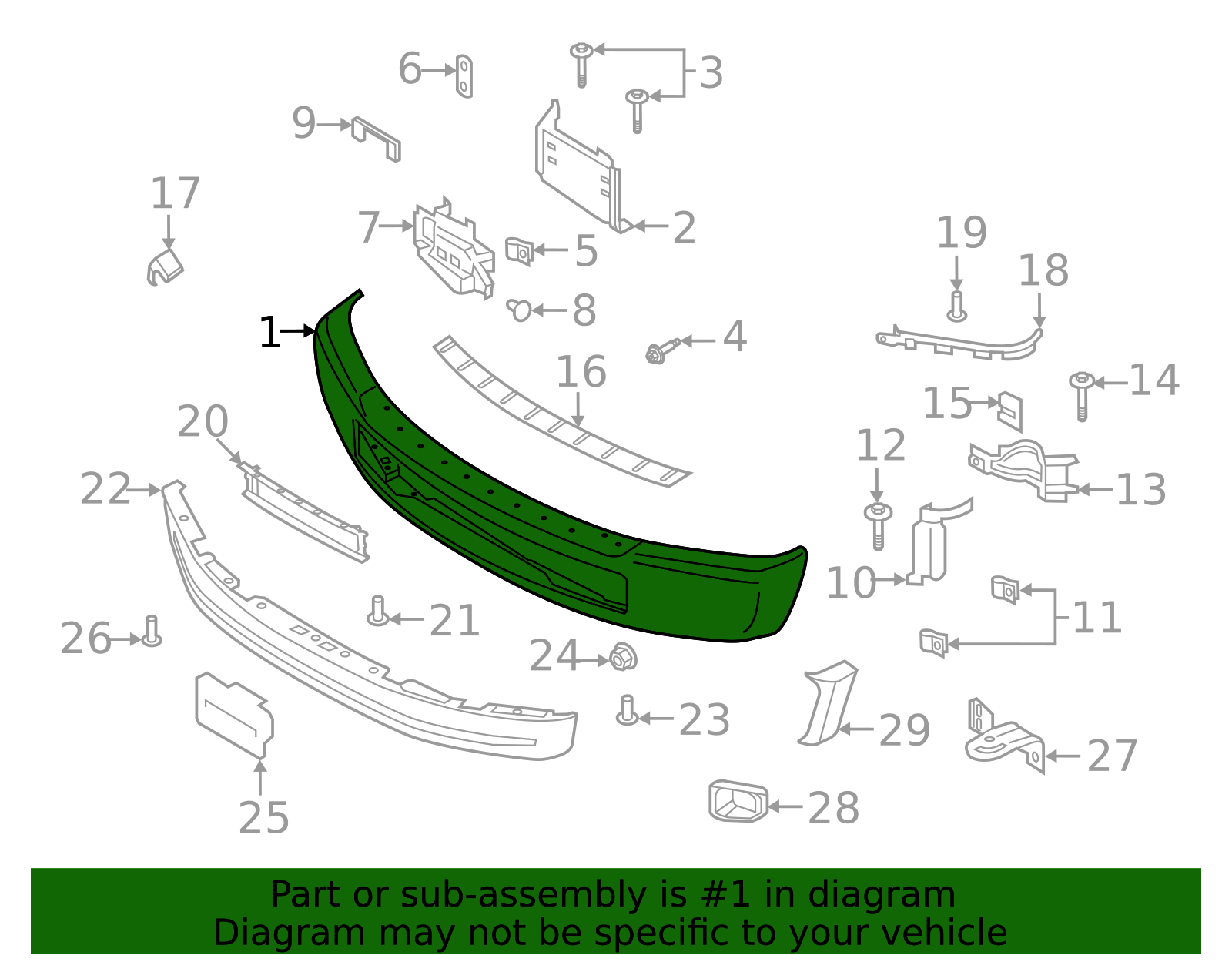2020-2022 Ford F-350 Super Duty | Bumper Face Bar | LC3Z-17757-HAPTM ...