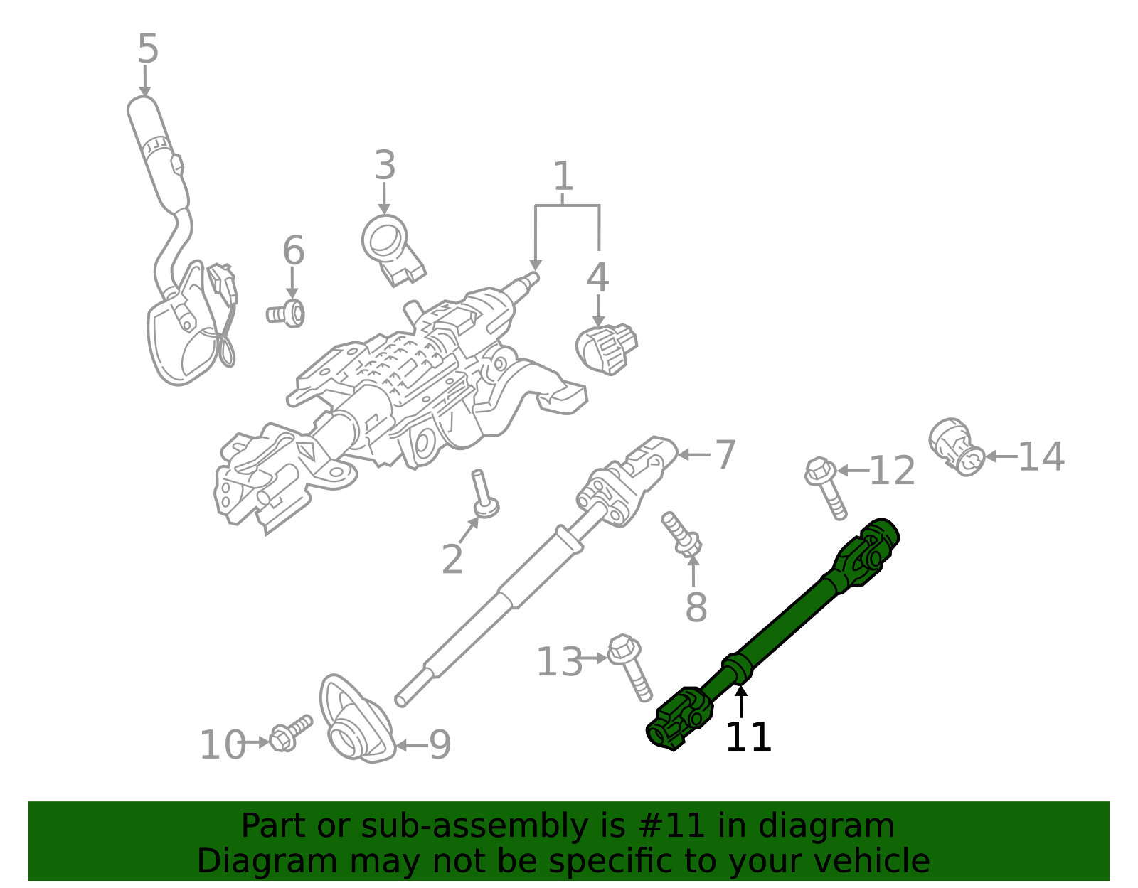 STCS-5 - Motorcraft™ Steering Shaft | Dealer Auto Parts