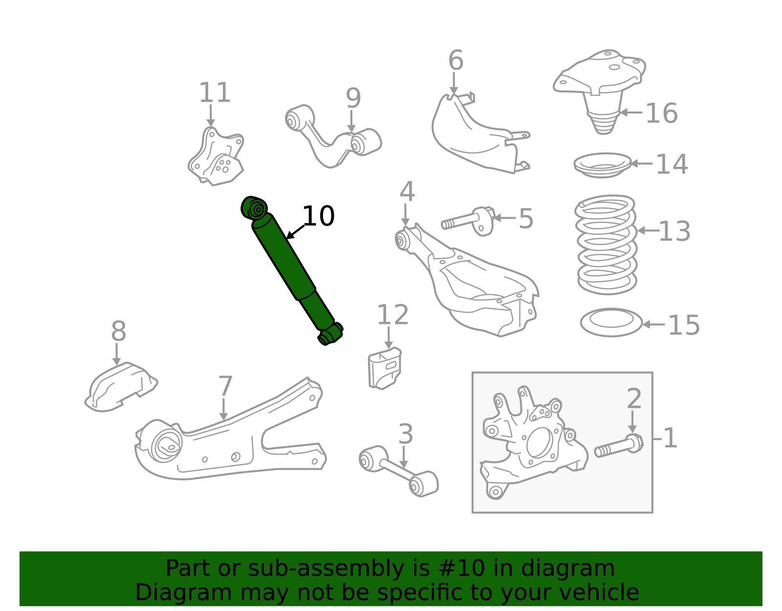 2017-2019 Toyota Highlander Shock Absorber 48531-0E320 | Toyota Parts ...