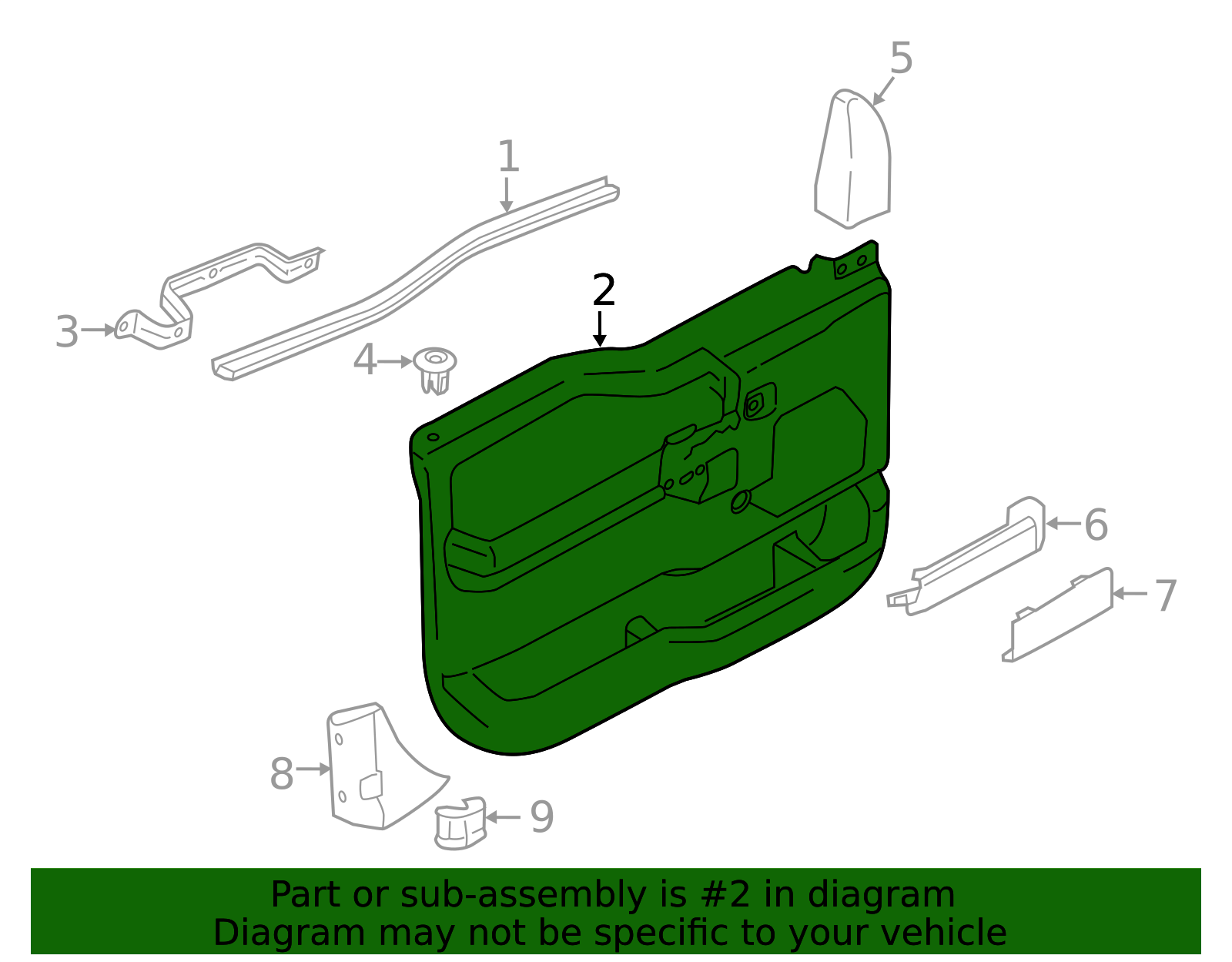 2020-2022 Ford | Door Trim Panel | LC3Z-2823943-AA | Walls' Ford Parts
