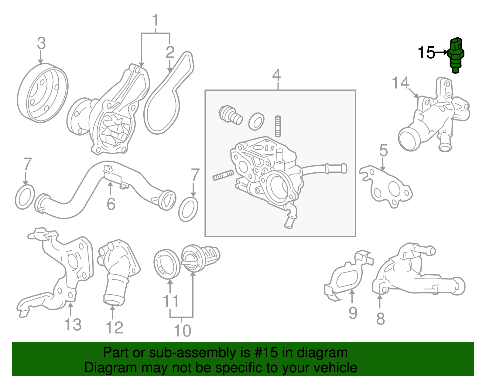 37870-RWC-A01 - Sensor Assembly Water Temperature (Panasonic) - 2007 ...