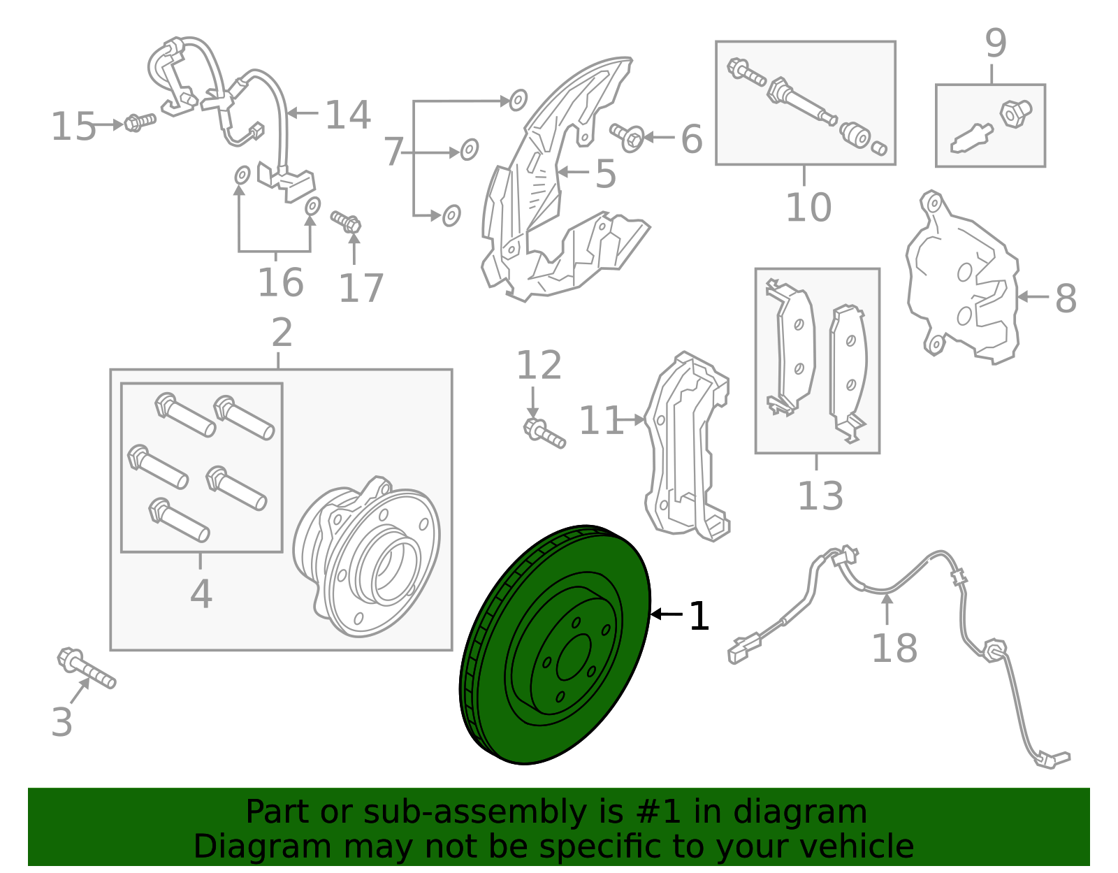 2020-2025 Ford Rotor Assembly - Brake BRRF-406 | Ford AutoNation Parts
