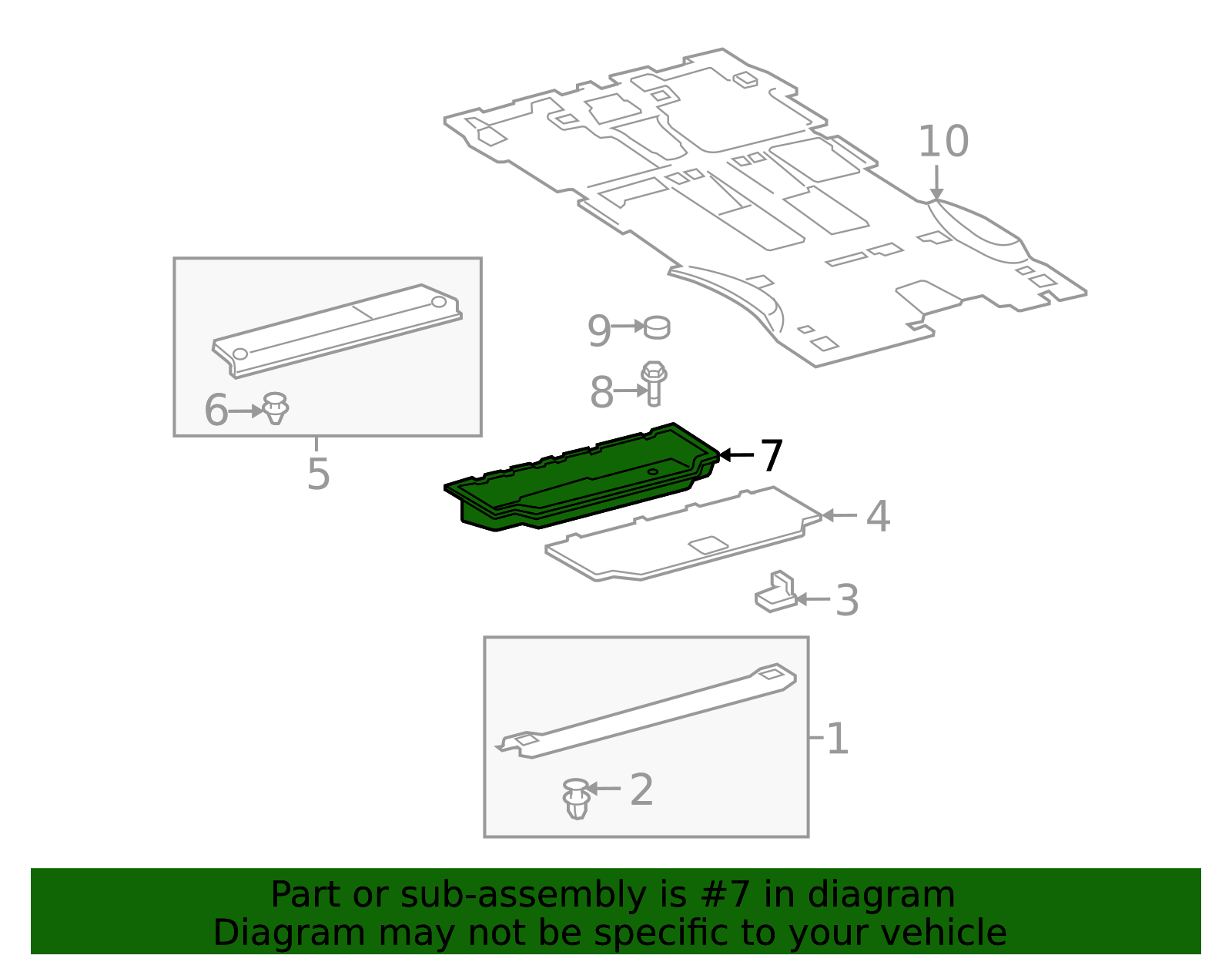 Genuine Official Toyota Luggage Compartment part# 64070-0C010 for 2008 ...