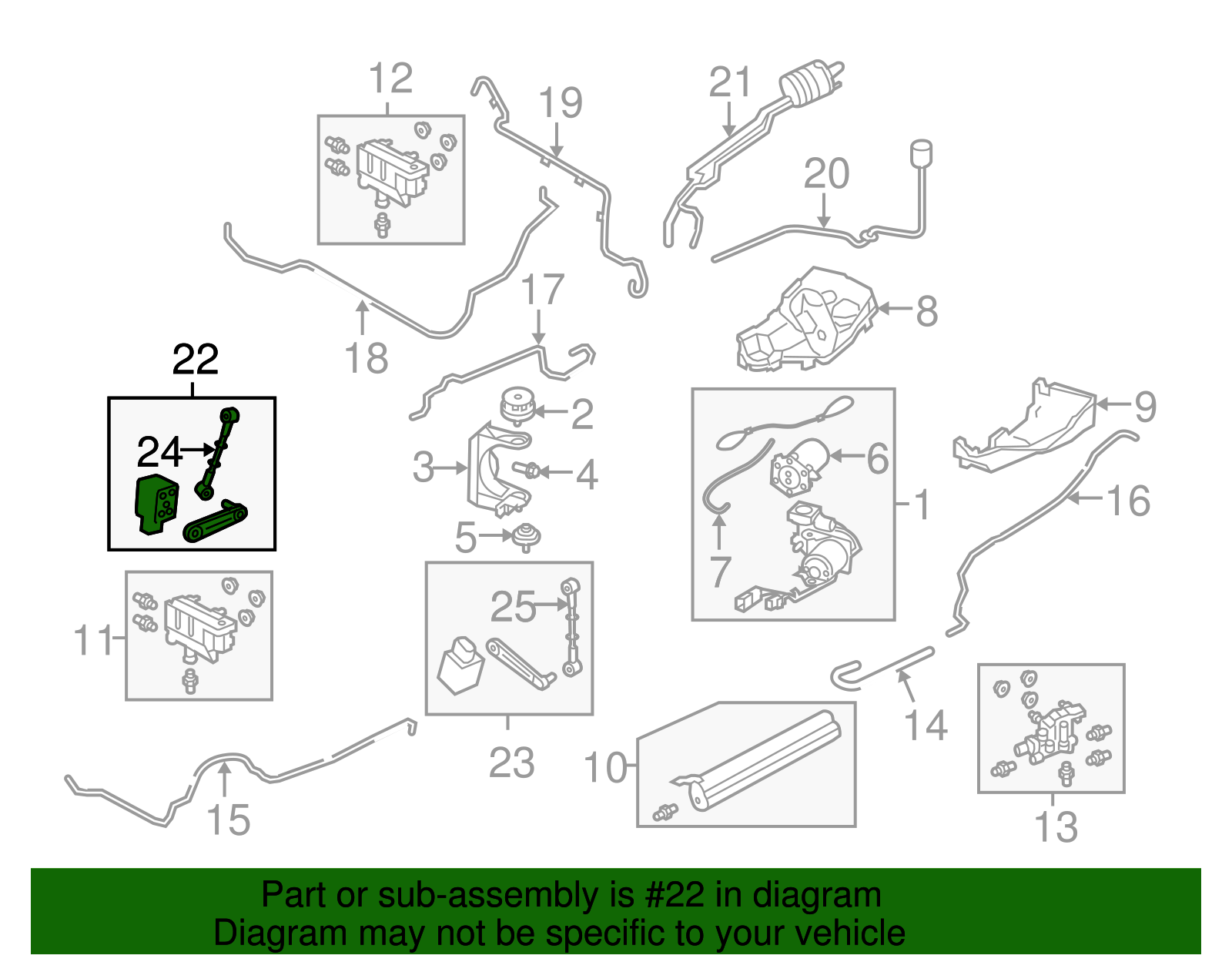2010-2013 Land Rover Range Rover Sport | Level Sensor | LR023649 ...