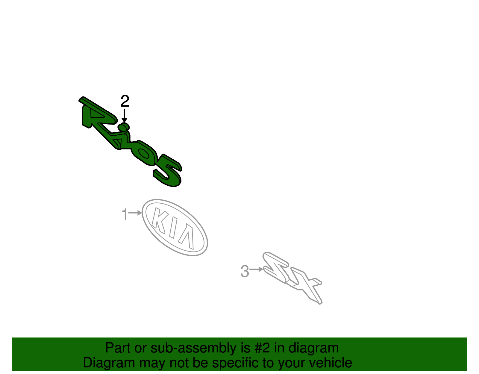 86322-1G200 - Kia Nameplate 2006-2011 Kia Rio5 | Performance Auto Parts