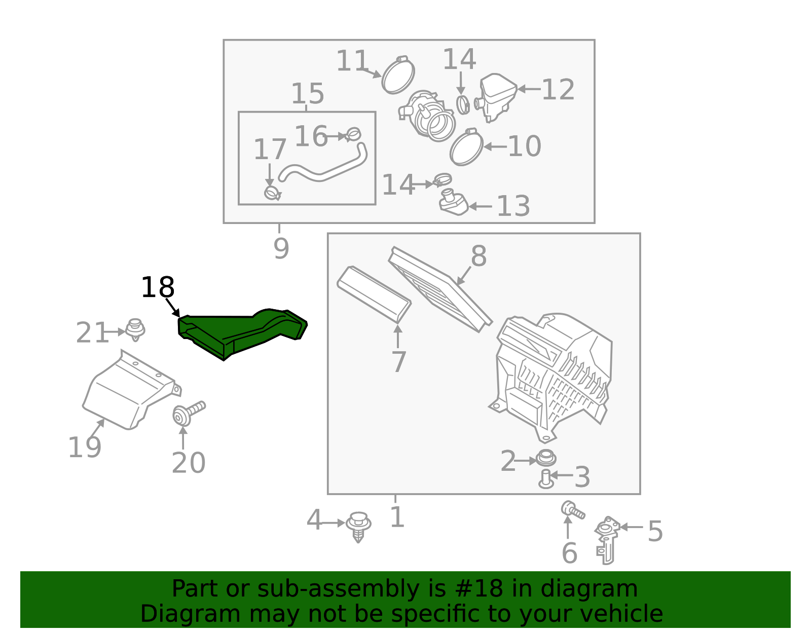 Hyundai - 28210-S8200 - Air Inlet Duct - 2020-2025 Hyundai Palisade ...