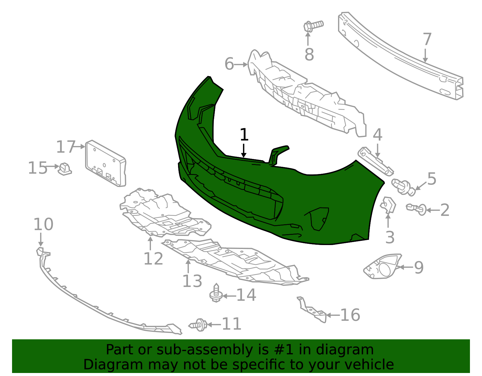 52119-07910 - Cover Front Bumper L C 2013-2015 Toyota Avalon | Longo ...