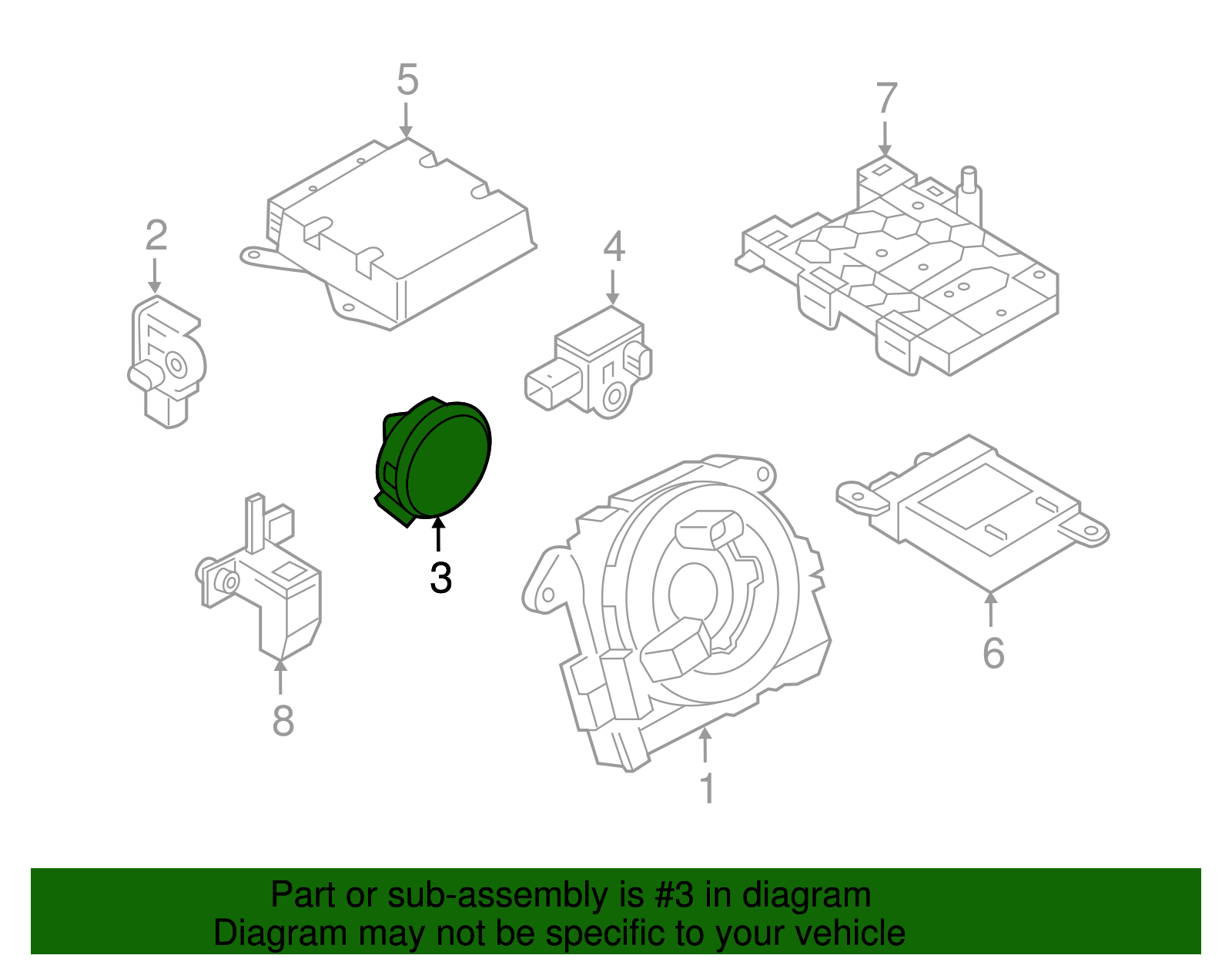 2015-2025 Volkswagen Side Impact Sens 5Q0-959-354-A | vwpartscenter