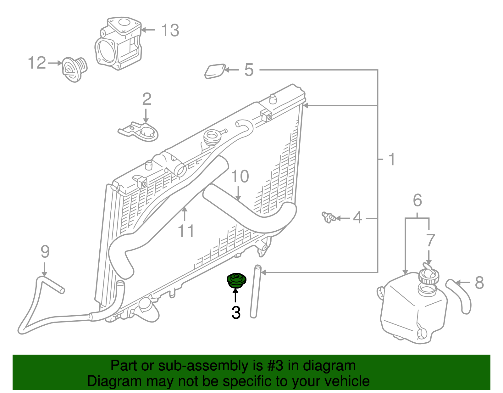 1997-2006 Mitsubishi Lower Insulator MR126800 | Mitsubishi Parts ...