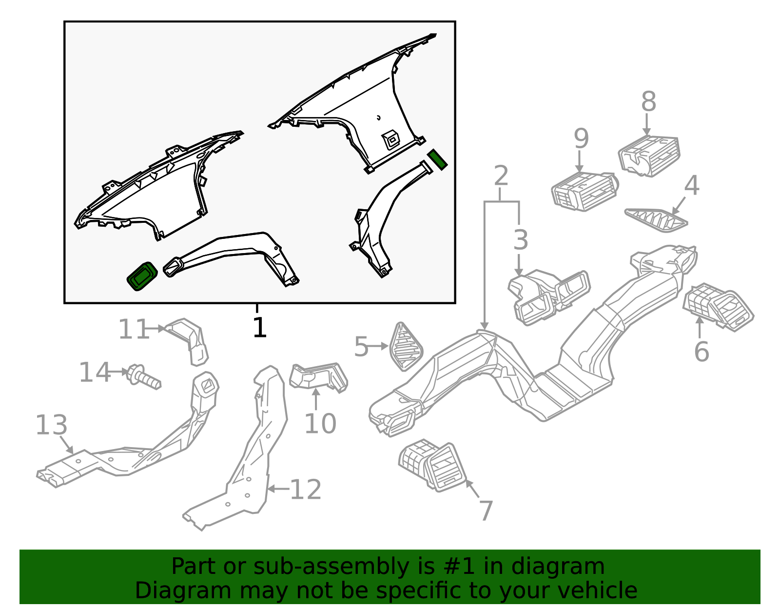KD45-60-120 - Defroster Nozzle 2013-2016 Mazda CX-5 | MazdaParts.US Store