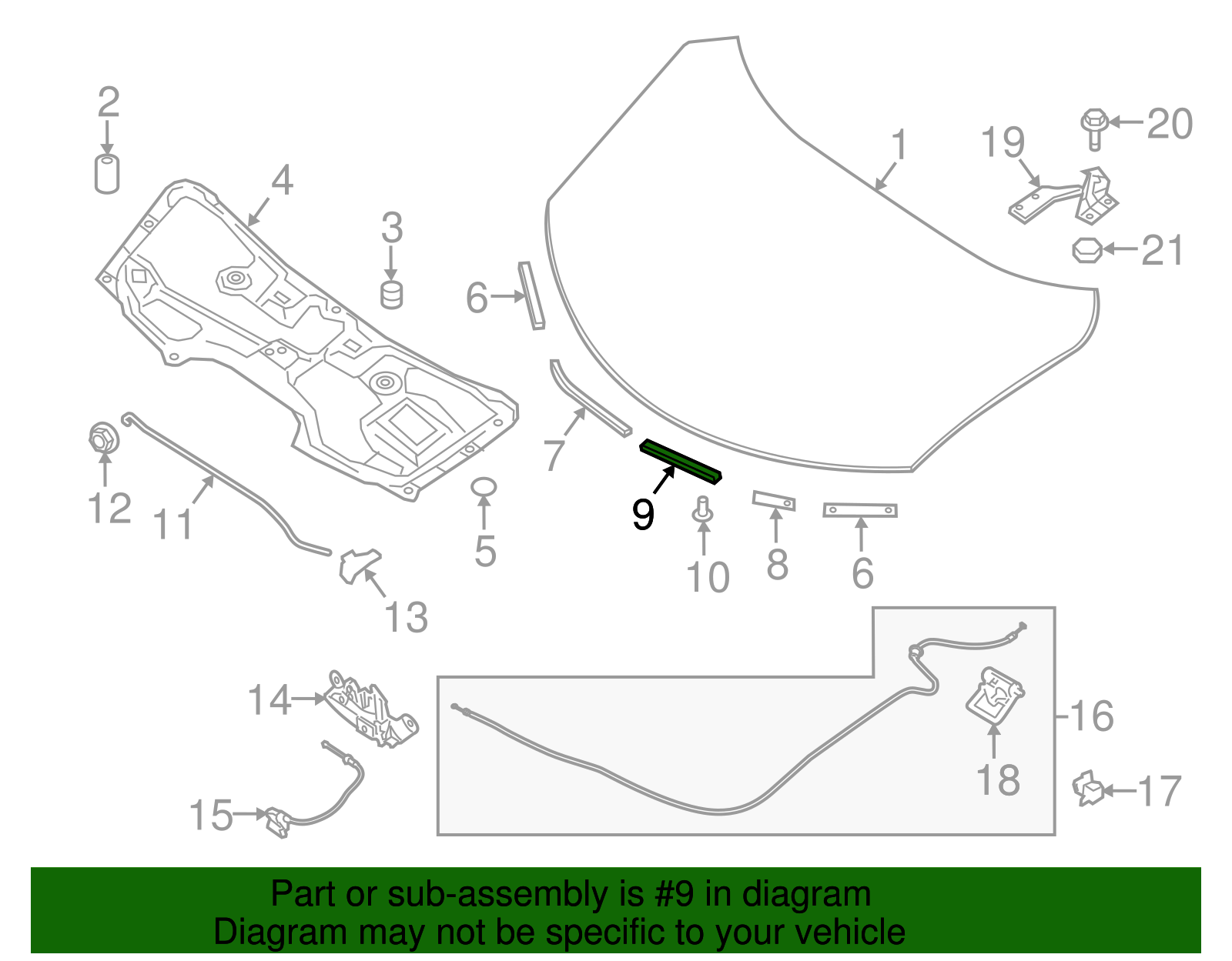 2014-2020 Nissan Rogue Center Seal 65810-4BA0A | Nissan RVA