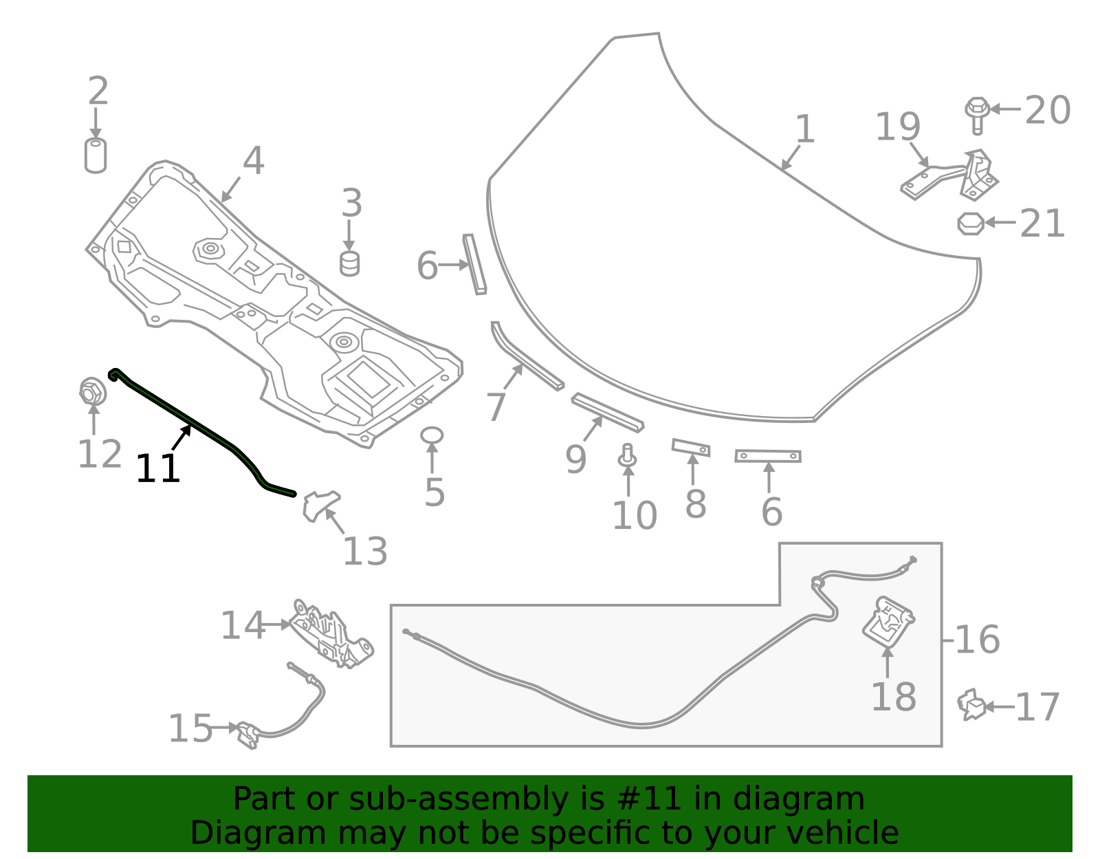 65771-5HA0A - High-Quality Hood / Trunk Prop Rod for 2019-2020 Nissan ...