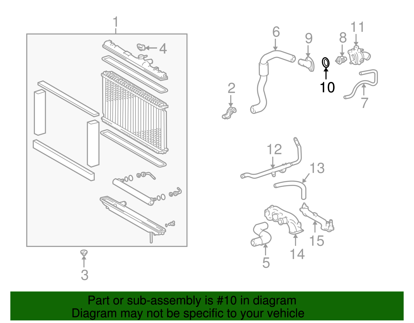 16346-32010 - Thermostat Housing Gasket - 1997-2001 Lexus | My L Parts