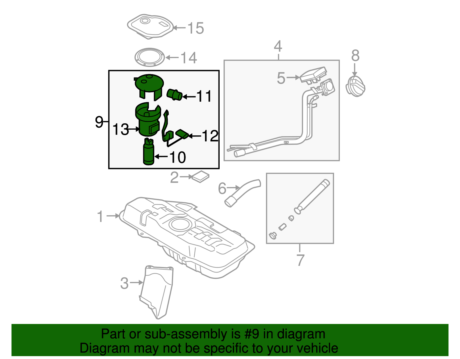 31110-1G500-DS - Hyundai Fuel Pump Assembly 2006-2011 Hyundai Accent ...