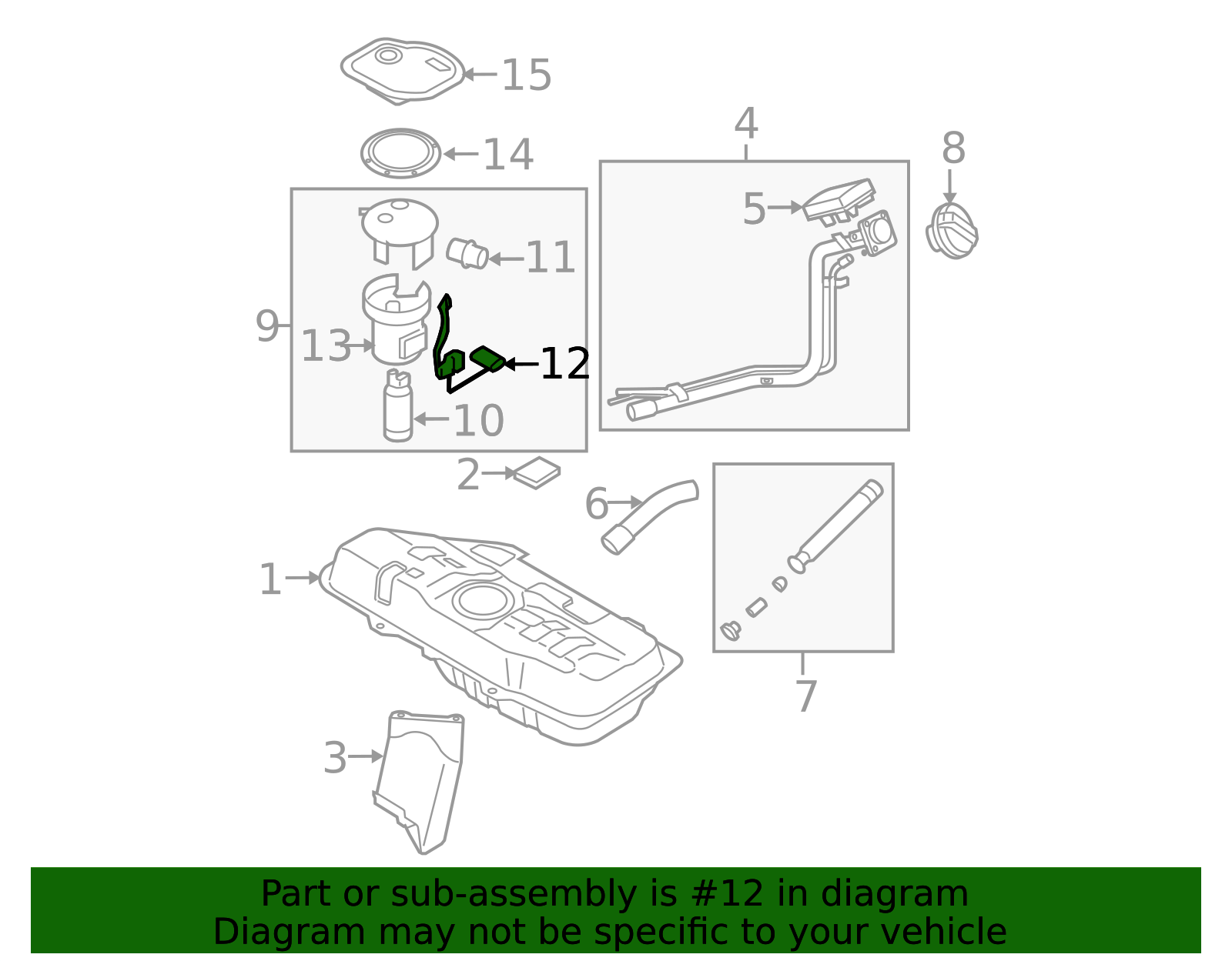2006-2011 Hyundai Accent Fuel Gauge Sending Unit 94460-1G500 | MotorMotor
