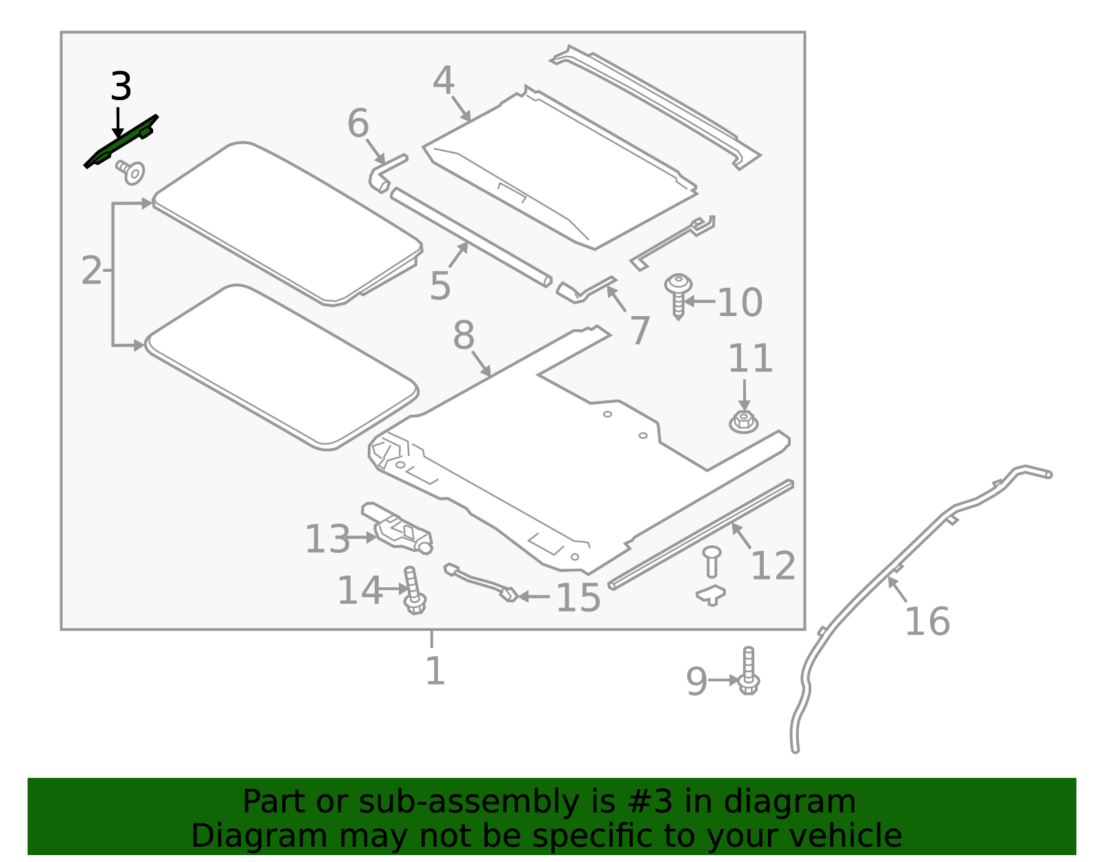 2017-2023 Hyundai Sunroof Guide Jaw 81648-G2000 | MotorMotor