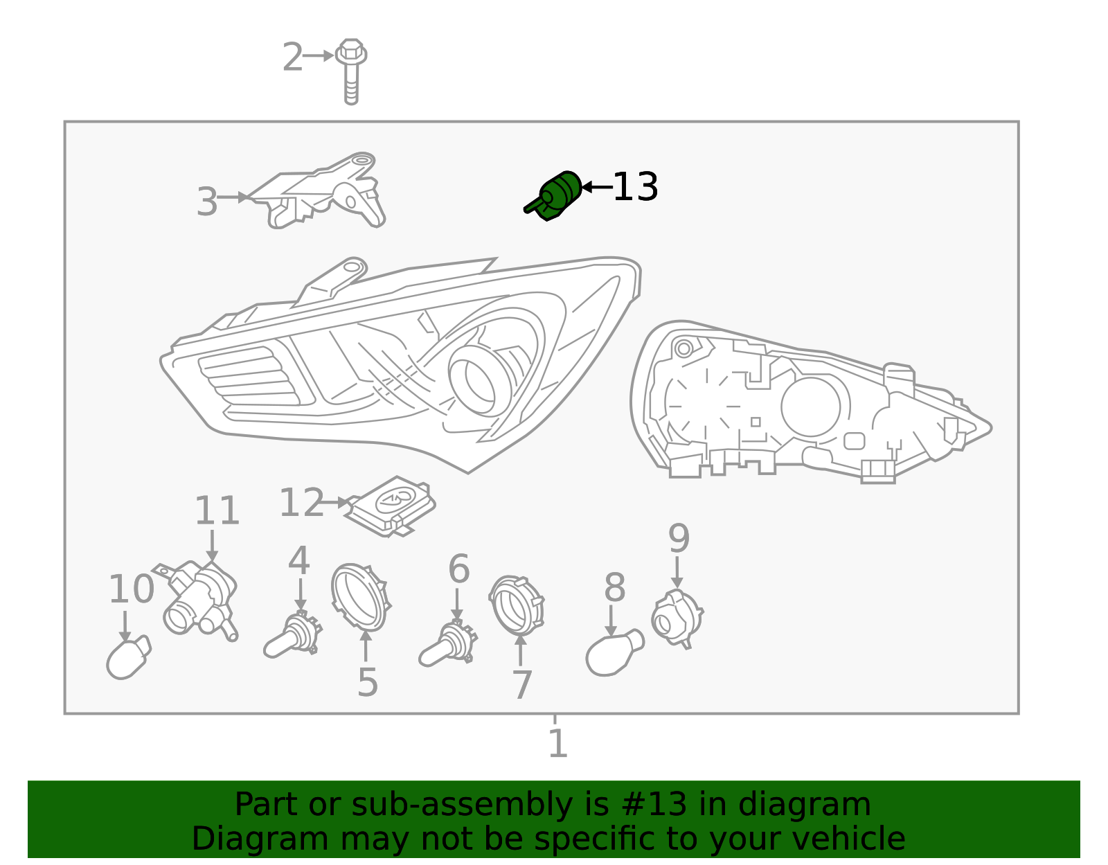 92130-2P000 - High-Quality Headlight Motor for AutoNation Parts