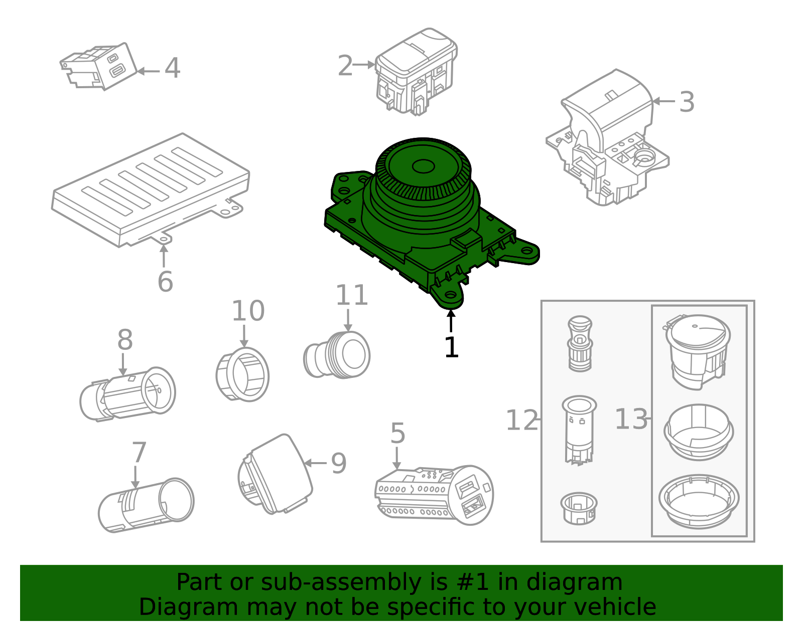 2021-2022 Ford Mustang Mach-E Gear Shift Assembly LJ9Z-7P155-D ...