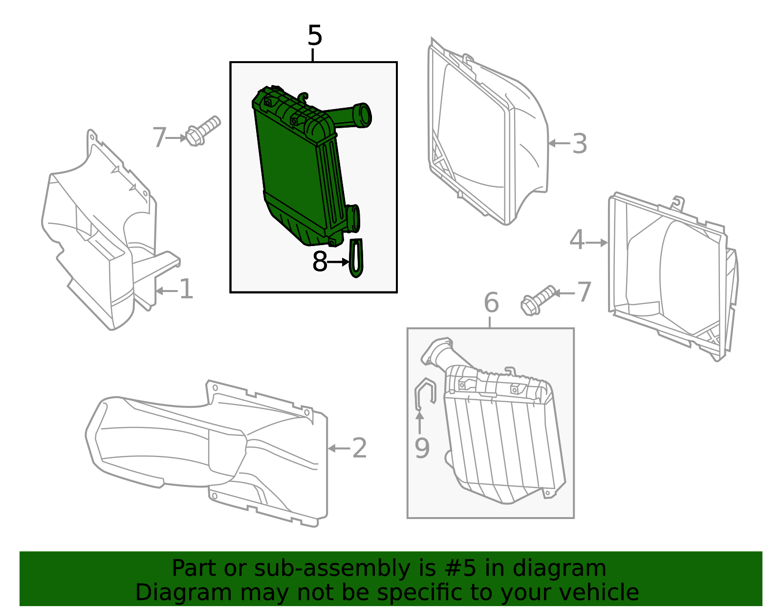 2009-2016 Volkswagen Touareg Inter-Cooler 7P0-145-804-D | OEM Parts Online