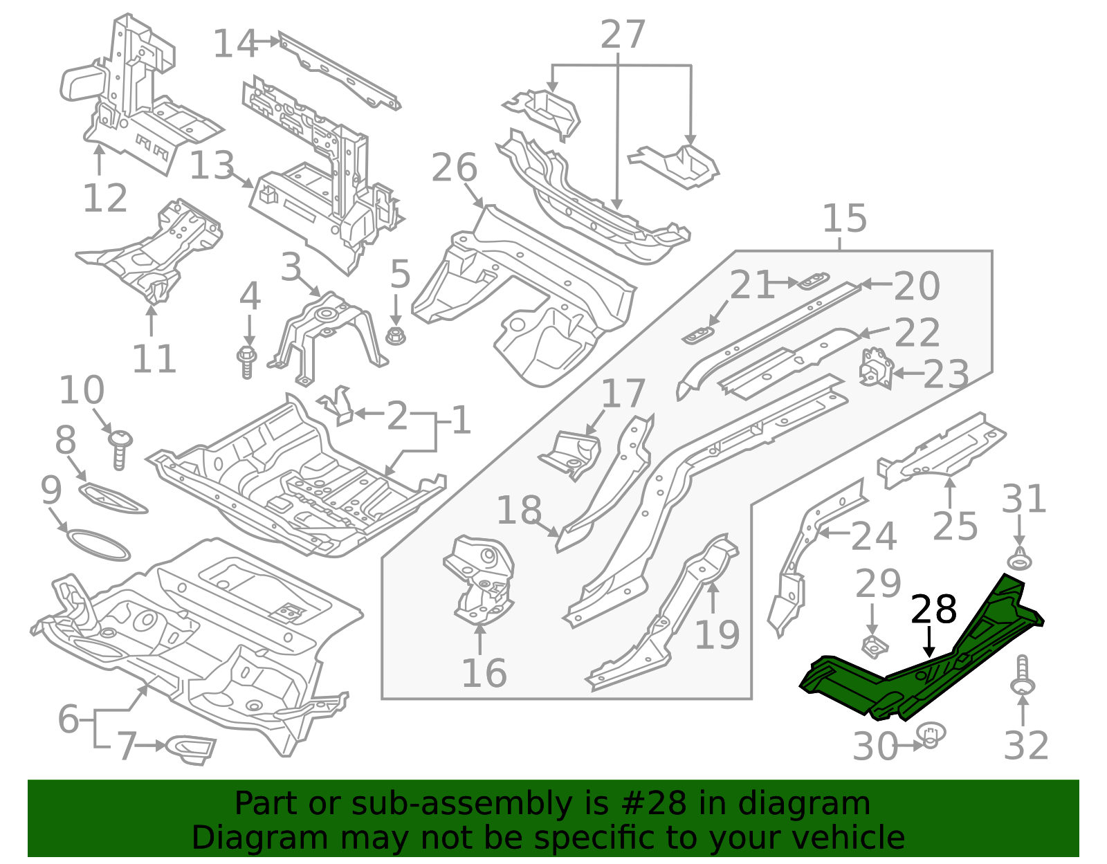 8W7-825-215 - Under-Body Shield 2018-2024 Audi | Audi OEM Parts Guy