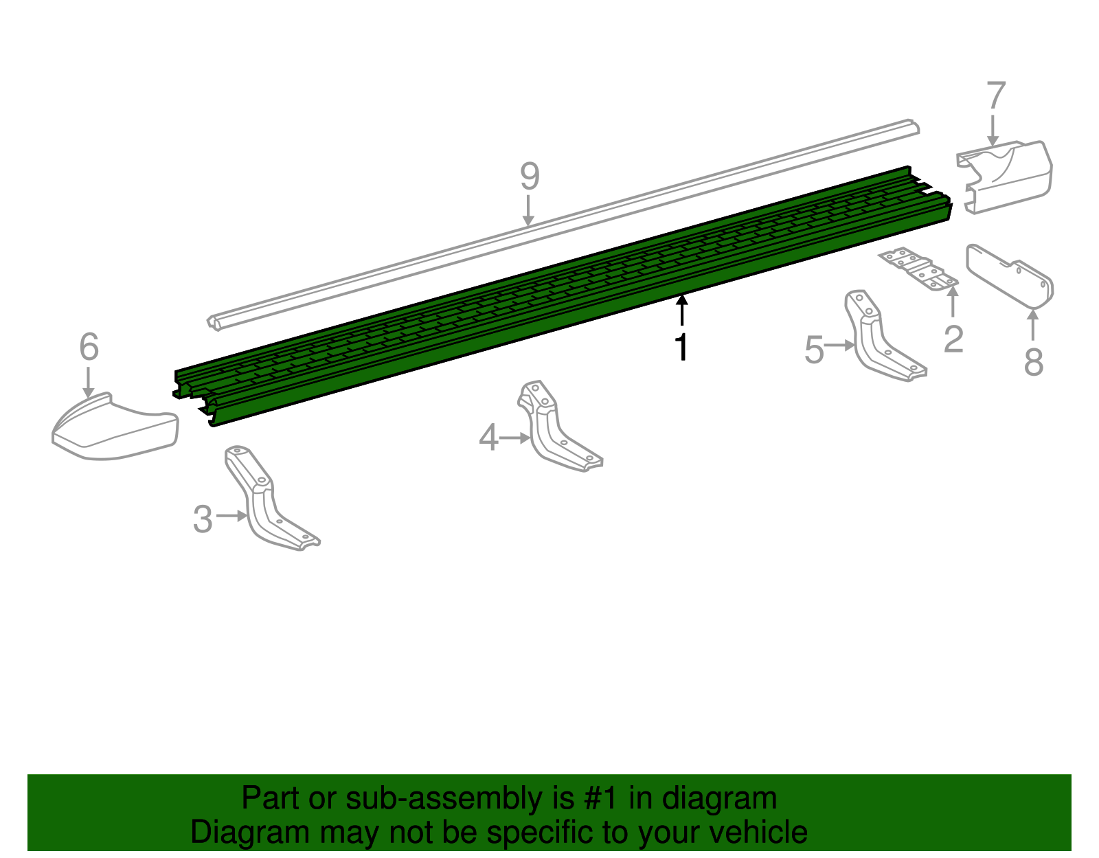 2010-2021 Toyota Land Cruiser Running Board 51782-60251 | OEM Parts Online