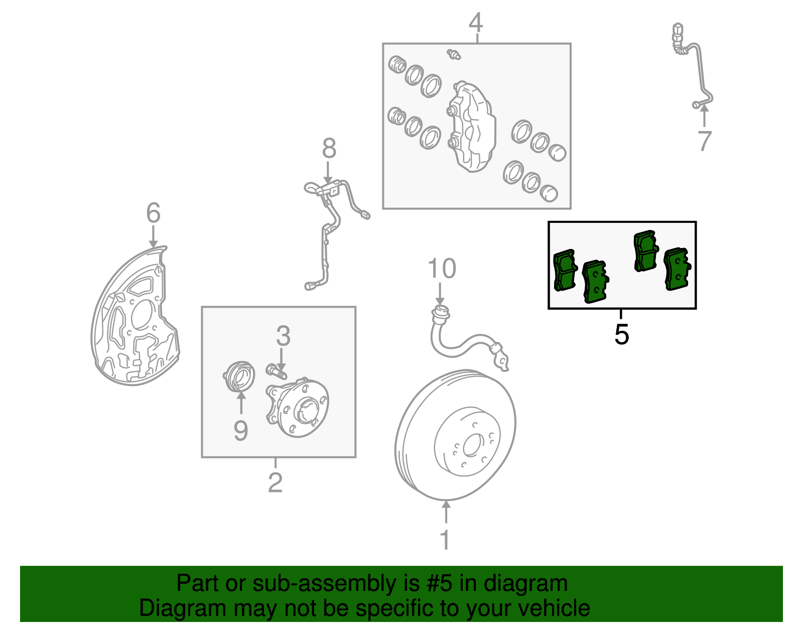04465-50240 - Brake Pads - 2001-2006 Lexus LS430 | My L Parts
