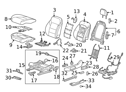 Driver Seat Components for 2024 Chevrolet Tahoe | GMPartsDirect.com