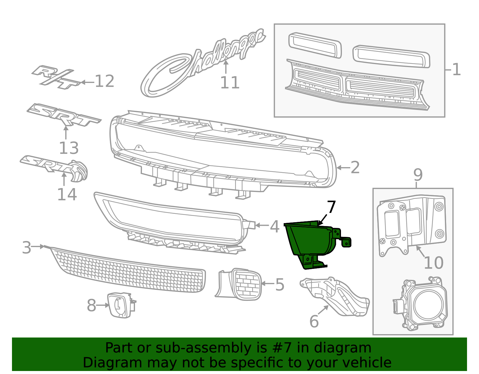 2015-2023 Dodge Challenger Air Inlet Shield 68259741AA | Mopar Parts Canada