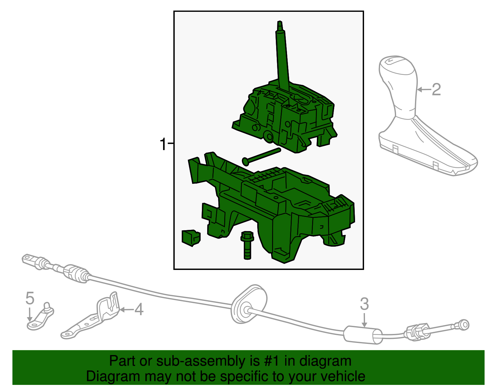2013 Chevrolet Malibu Automatic Transmission Shift Lever Assembly ...