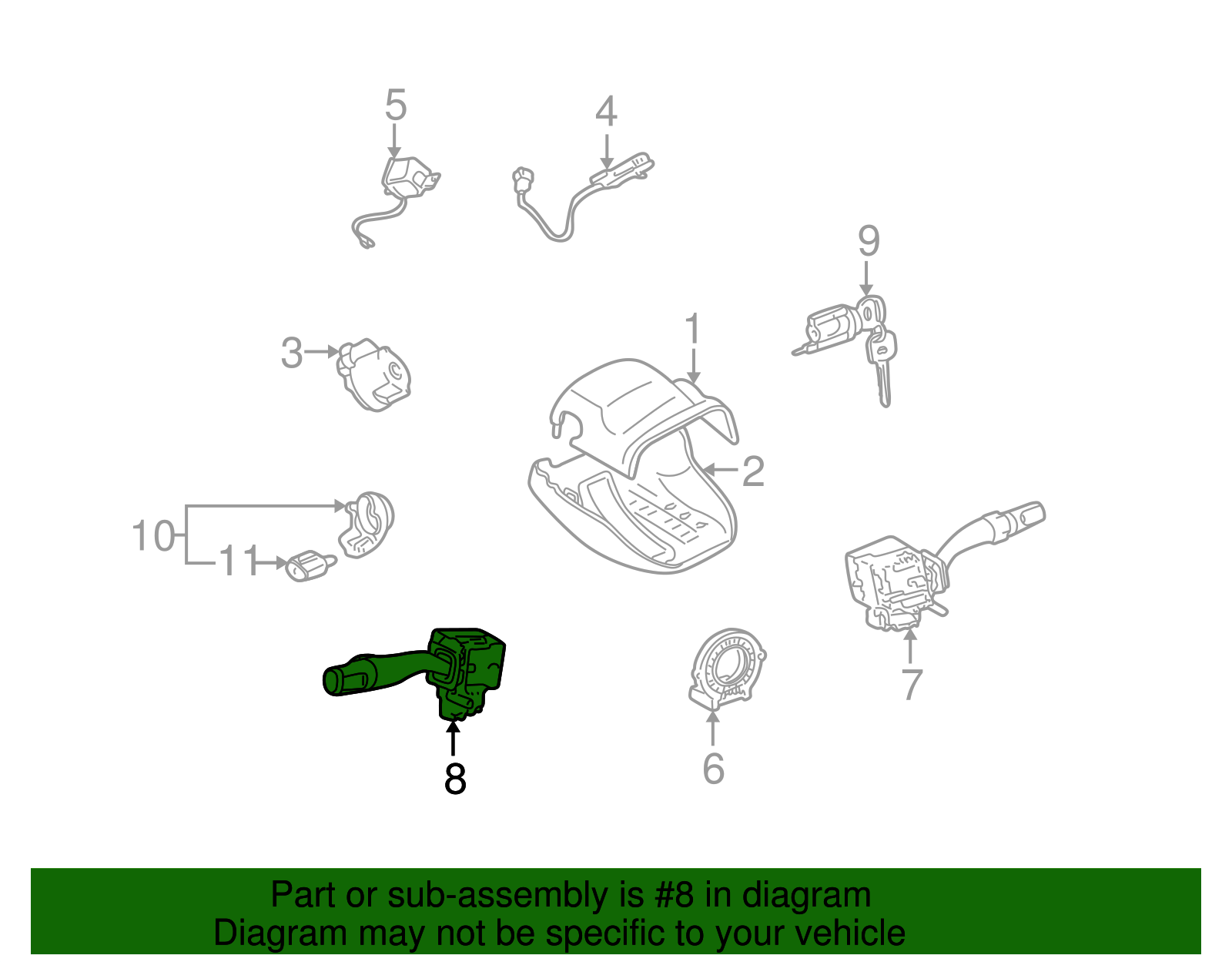 2000-2007 Toyota Headlamp Dimmer Switch 84140-06070 | OEM Parts Online