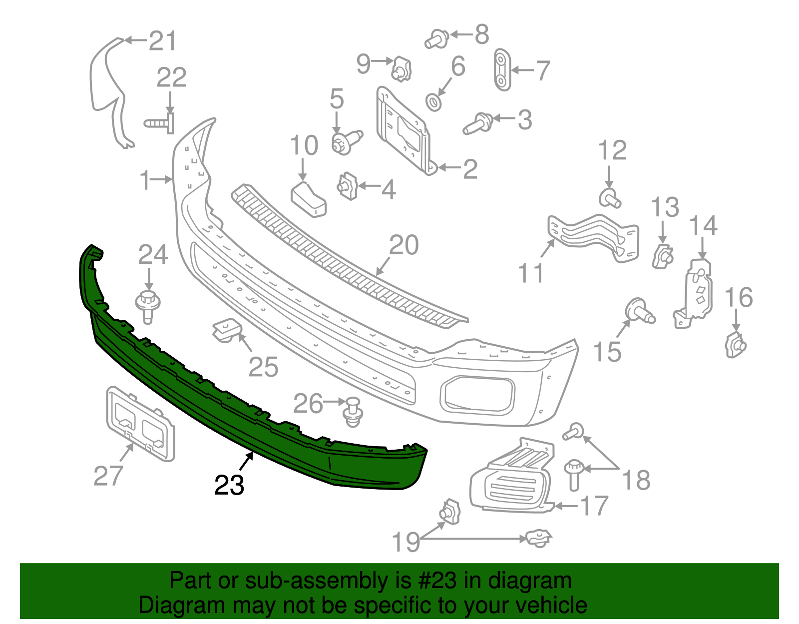 Ford Dealership 2011-2016 Ford Valance Panel BC3Z-17626-BA | Ford Parts ...
