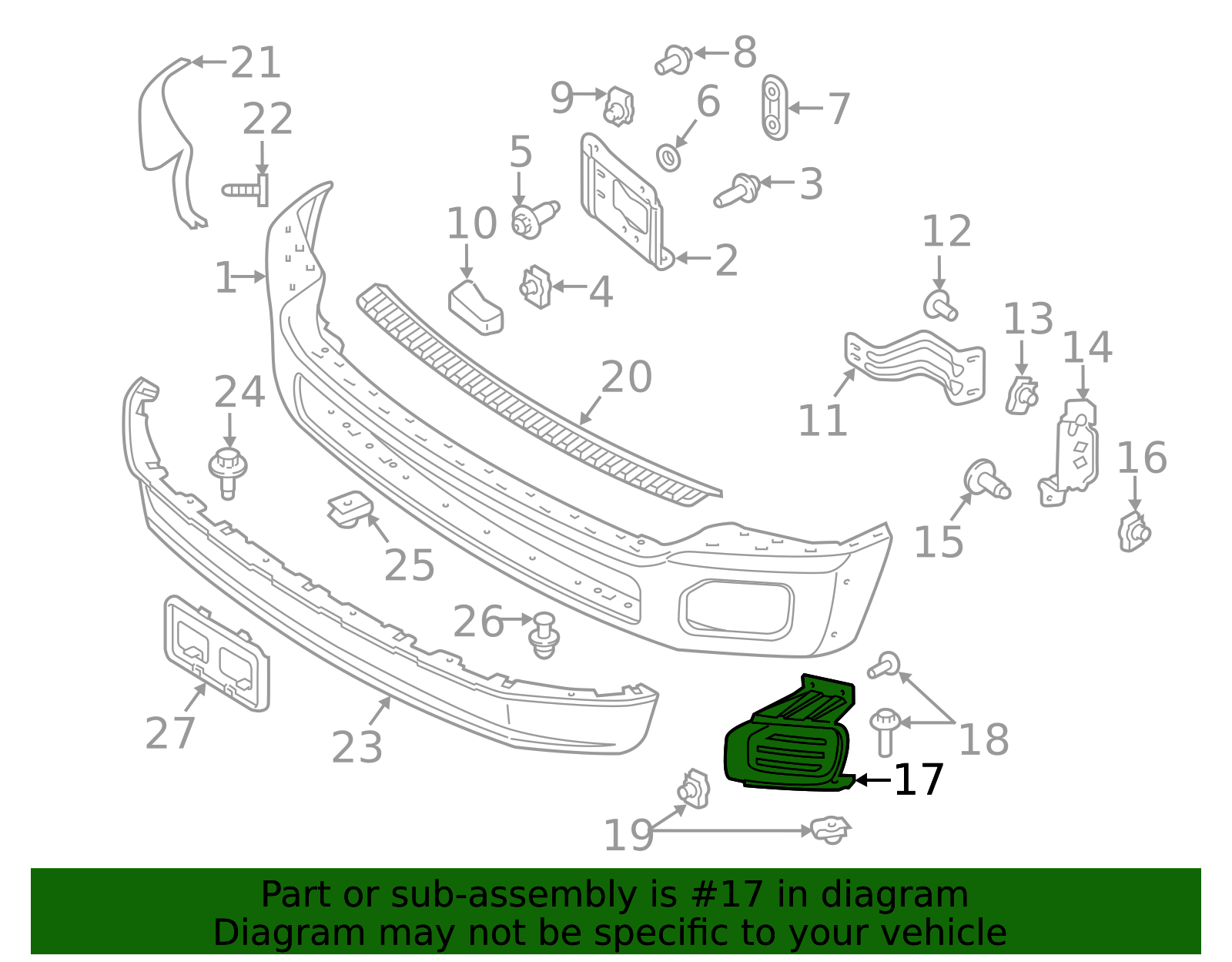 2011-2016 Ford | Fog Light Trim | BC3Z-15A246-AA | Walls' Ford Parts