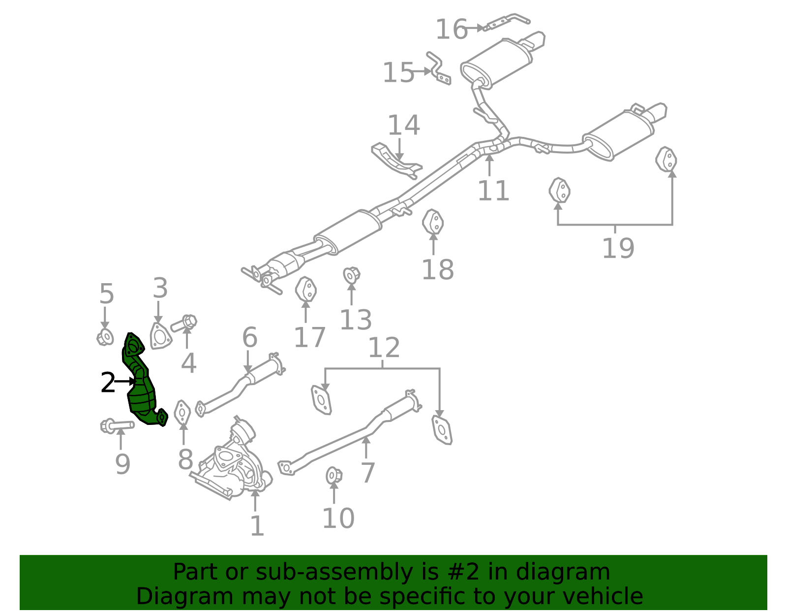 2010-2019 Ford Catalytic Converter fa5z5e213a | TascaParts.com