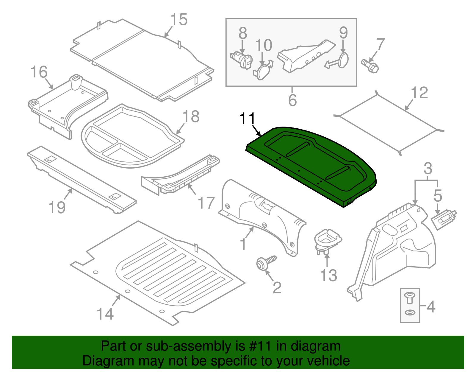 2013-2017 Hyundai Elantra GT Cargo Cover 85930-A5000-RY | OEM Parts Online
