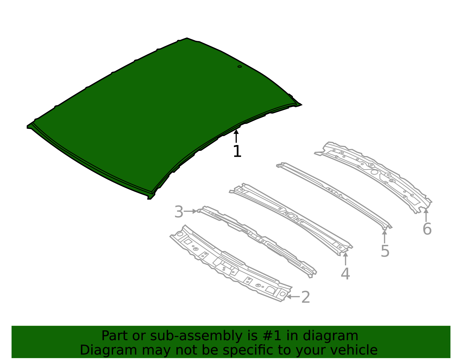 2017-2019 Kia Cadenza Roof Panel 67111-F6010 | QuirkParts