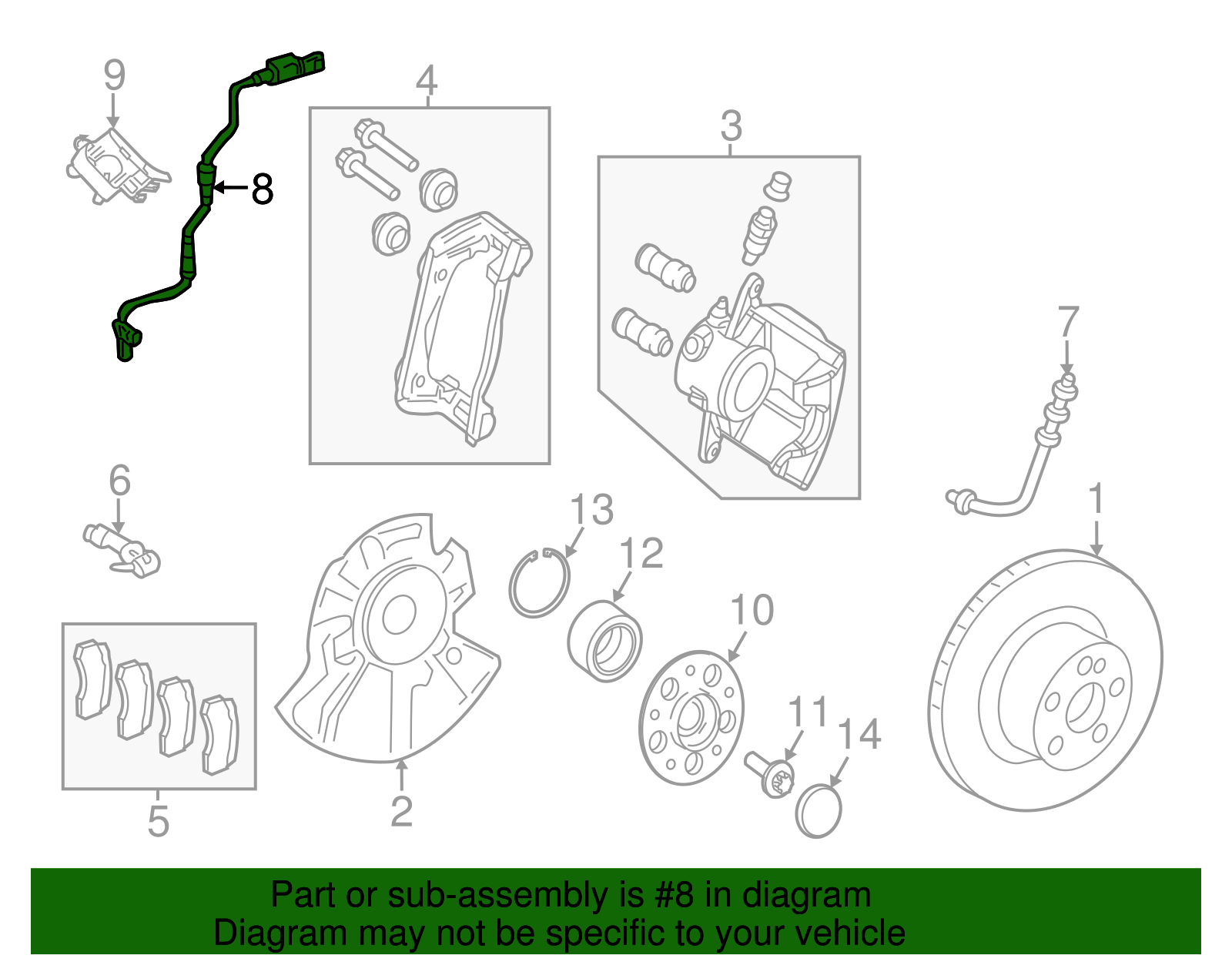 204-905-42-05 - ABS Sensor 2012-2015 Mercedes-Benz | Mercedes-Benz ...