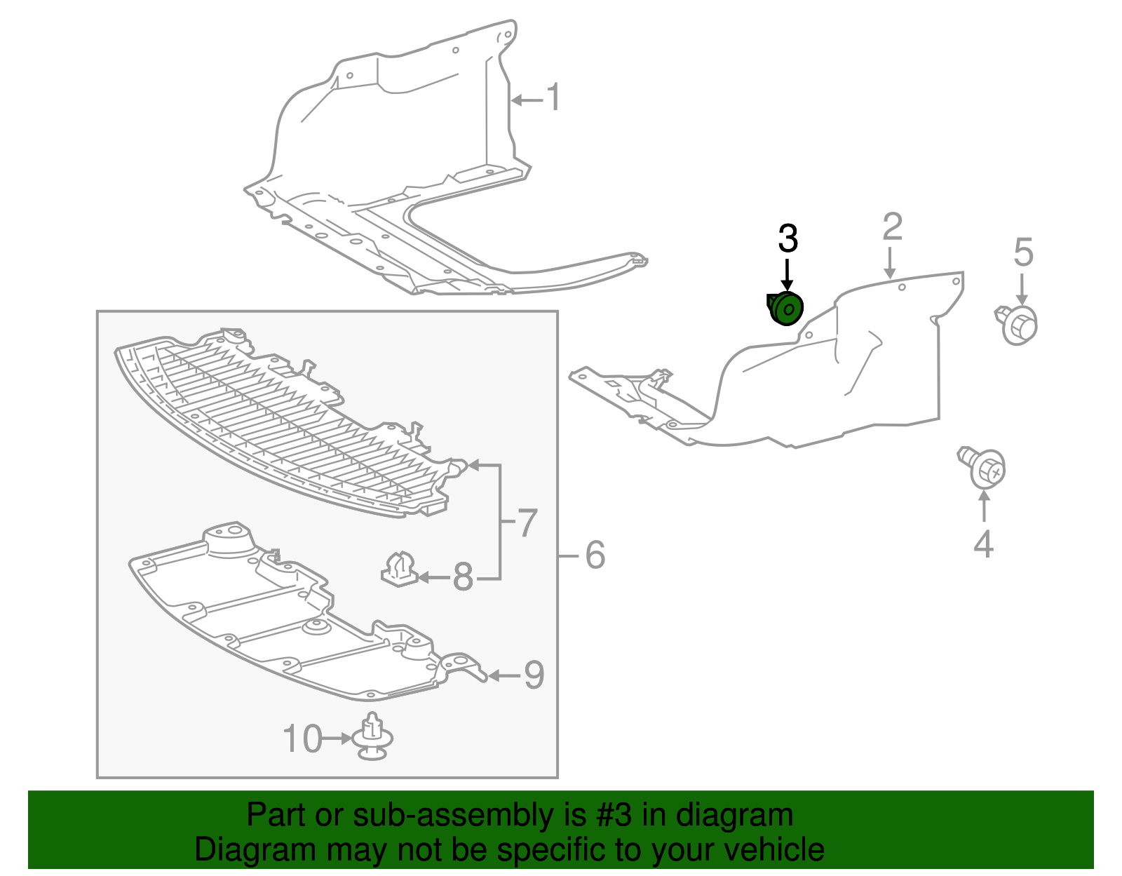 2009-2019 Toyota Under Cover Grommet 90189-A0009 | Toyota Parts Center