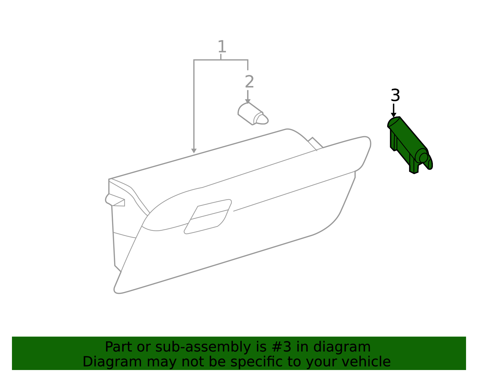 2007-2019 Toyota Glove Box Door Bumper 55054-52020 | Toyota Parts Center