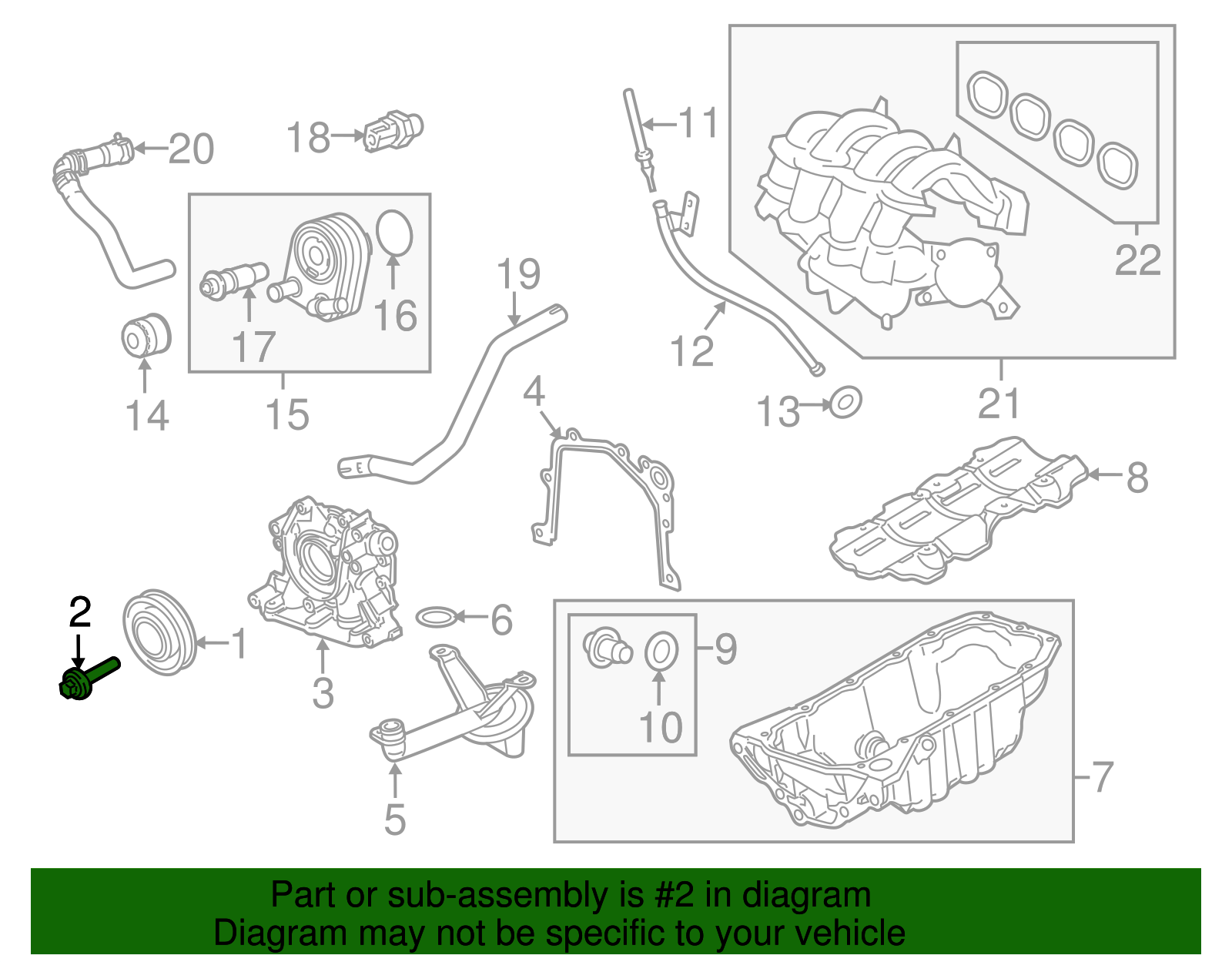 2011-2020 Ford Crankshaft Pulley Bolt BE8Z-6A340-A | OEM Parts Online