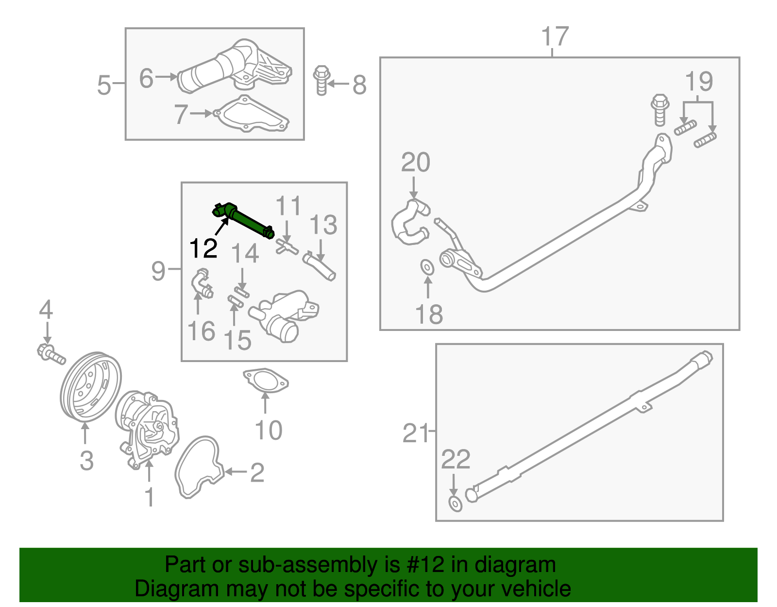 Hyundai - 25481-3F400 - Engine Coolant Hose - 2012-2022 Hyundai | OEM ...