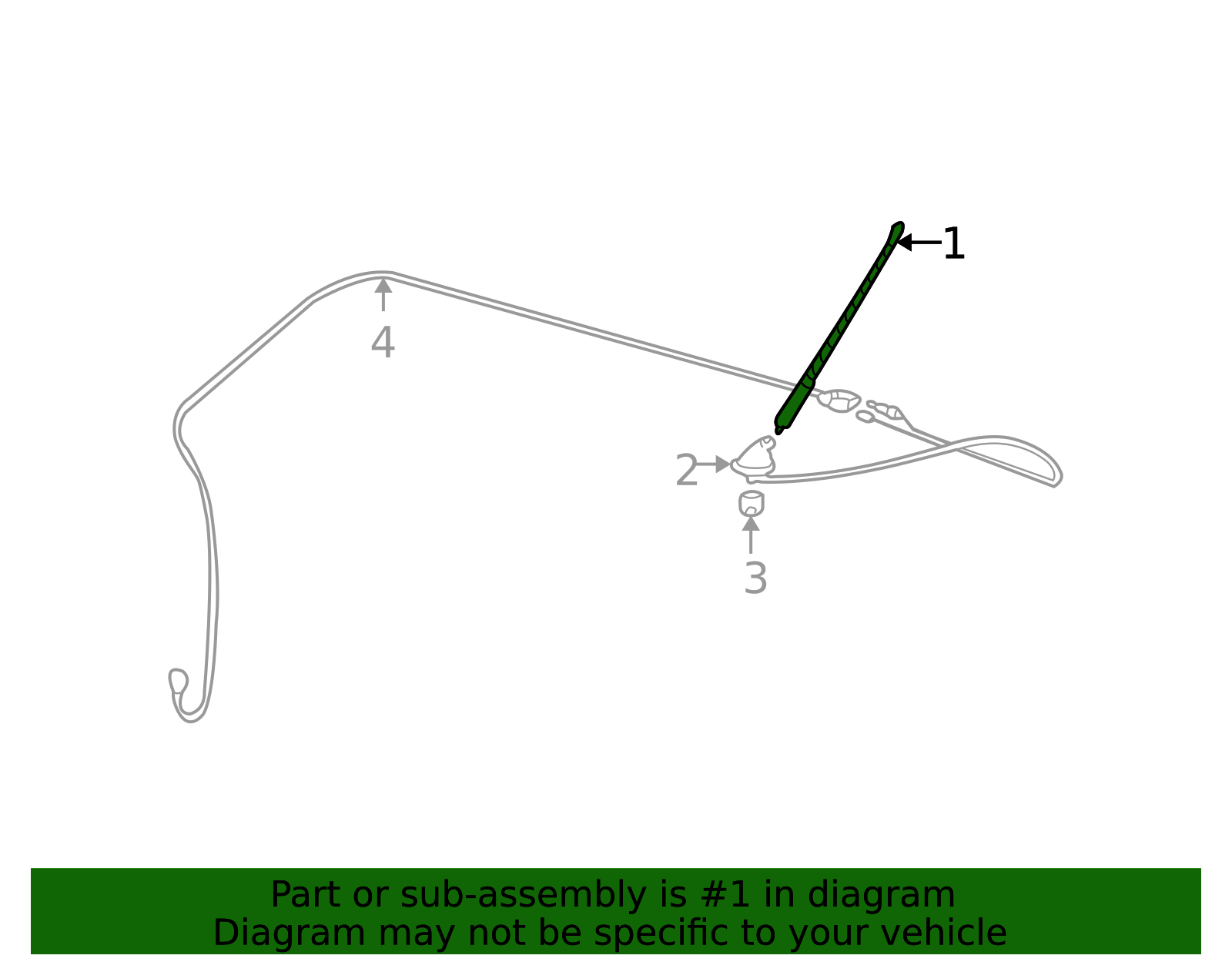 2003-2008 Toyota Antenna Mast 86309-02050 | MotorMotor