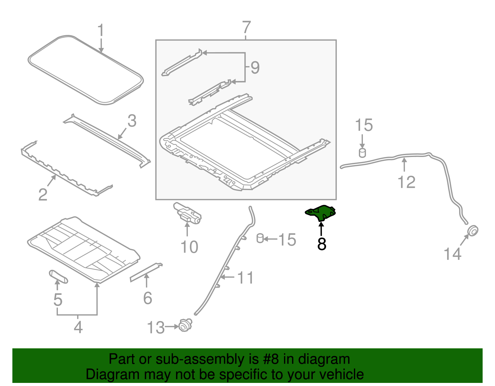 76893-5CA1A - Sunroof Frame Bracket 2017-2020 Infiniti Q60 | Infiniti ...