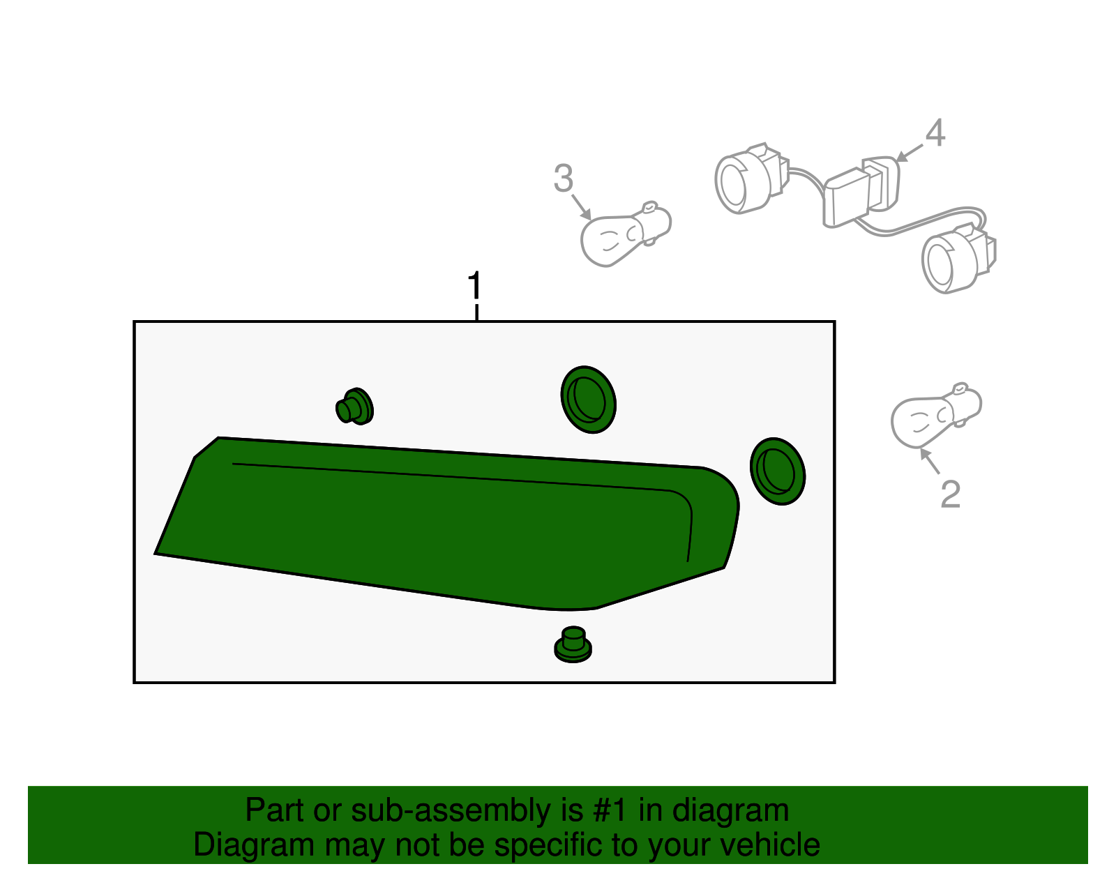 2004-2012 GM Passenger Side Parking and Turn Signal Lamp 19418418 ...
