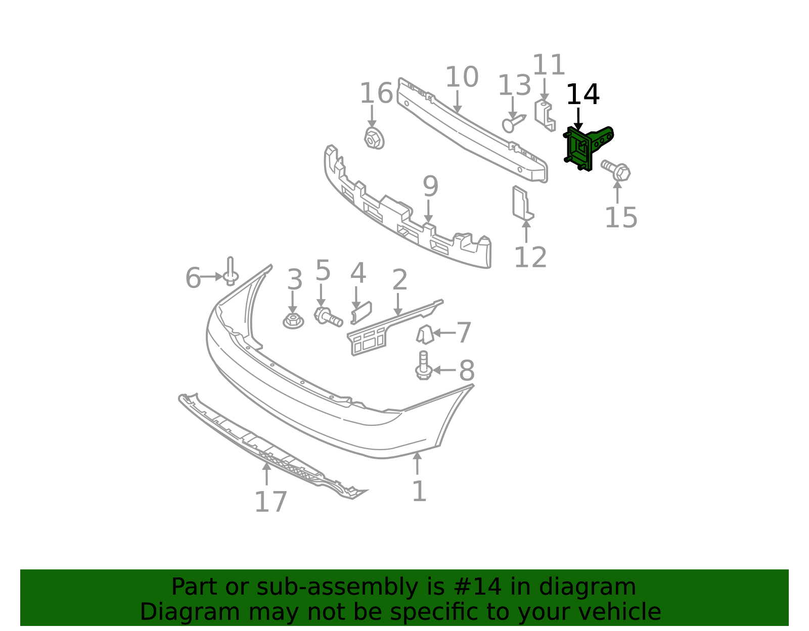 86642-2F000 - Bumper Bracket 2004-2009 Kia | Kia.Parts Store