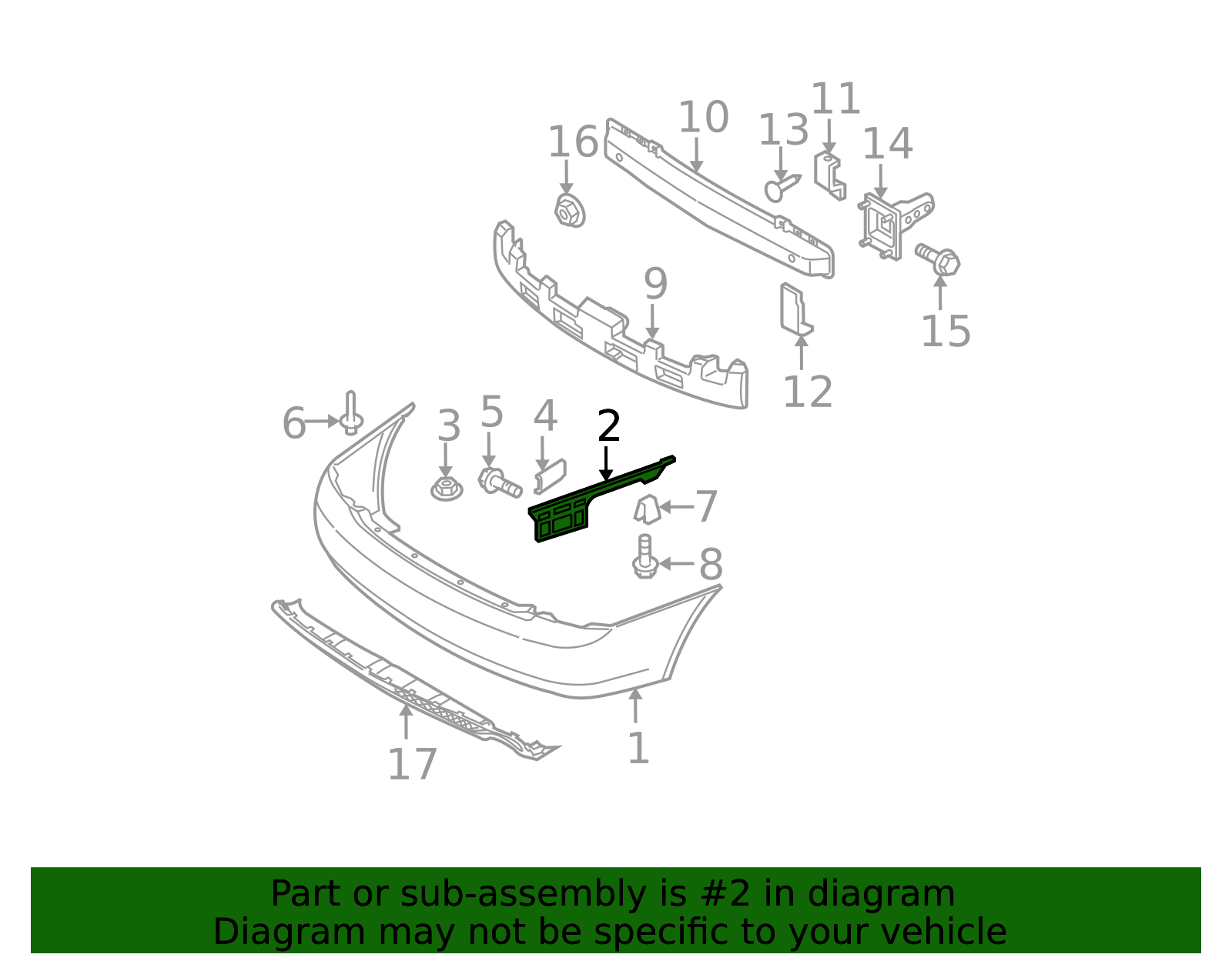 86614-2F000 - Bumper Cover Side Bracket 2004-2006 Kia Spectra | Kia ...