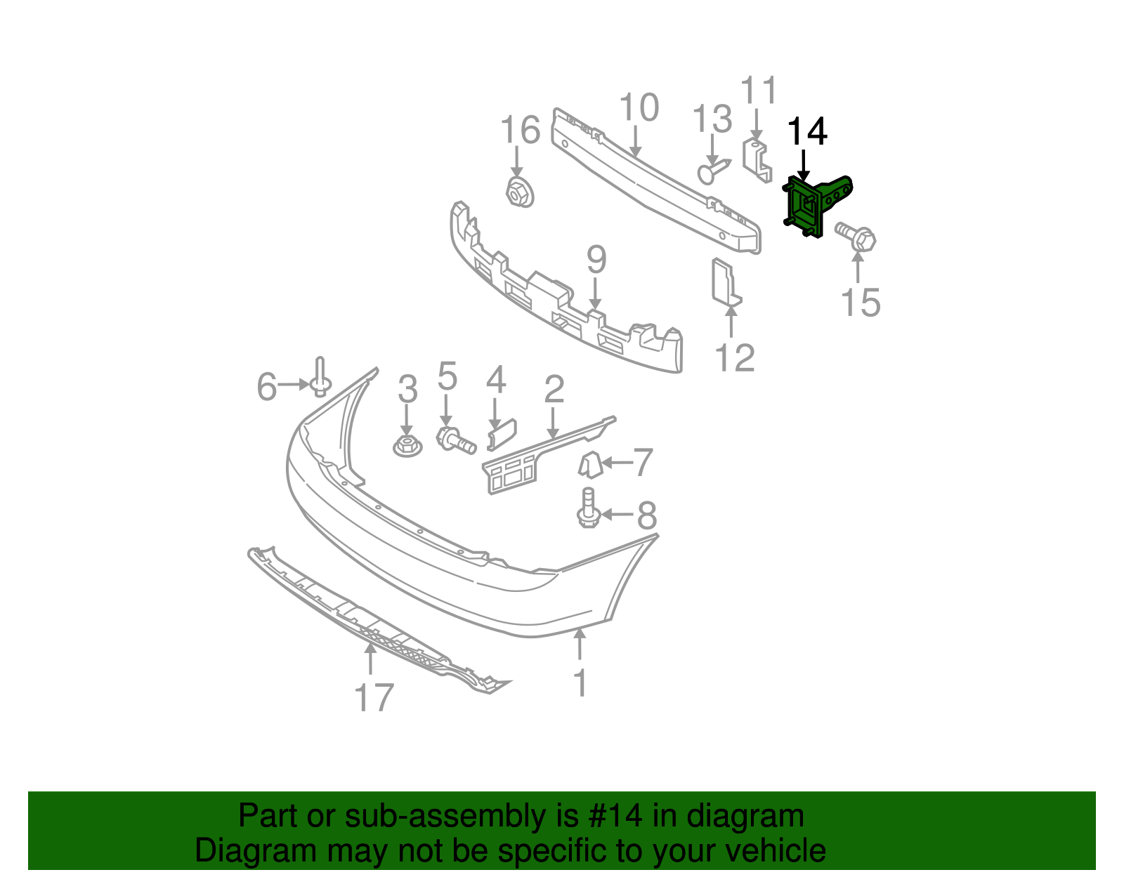 86642-2F000 - Bumper Bracket 2004-2009 Kia | Kia.Parts Store