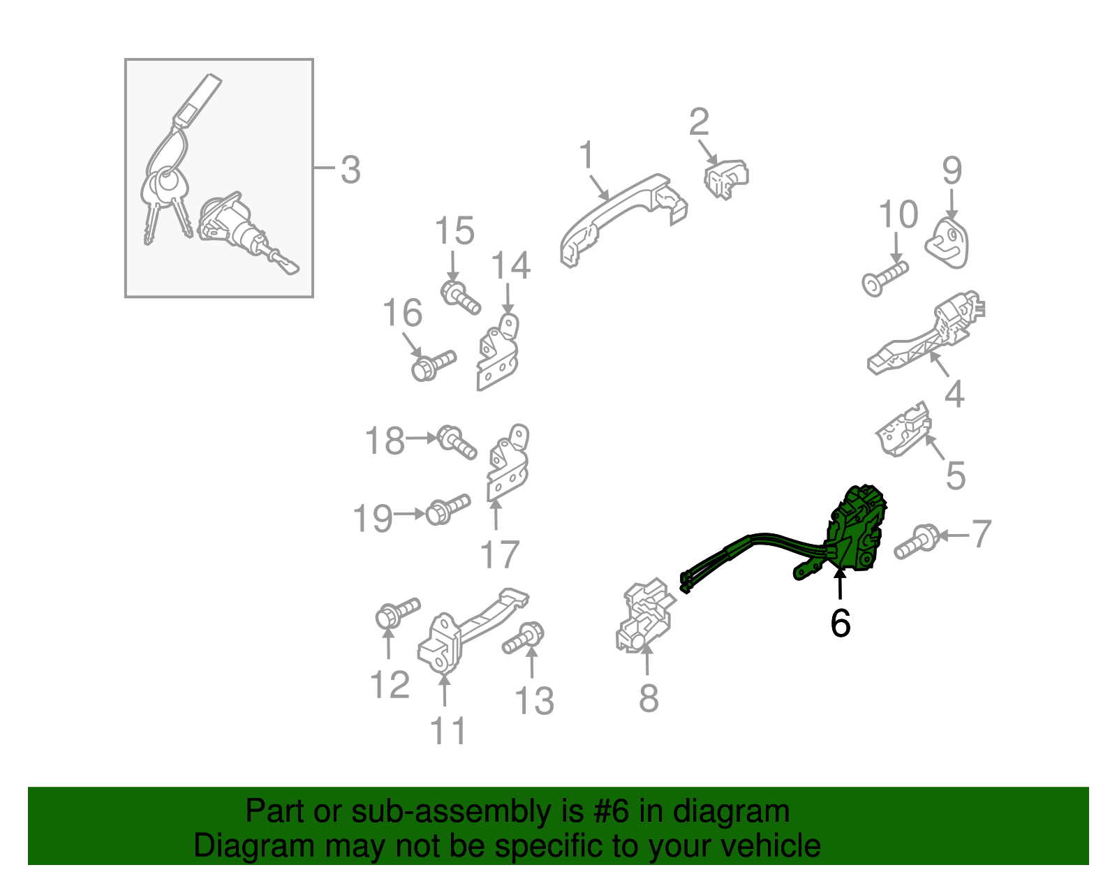 81310-1M040 - Latch Assembly 2010-2013 Kia Forte | Kia.Parts Store