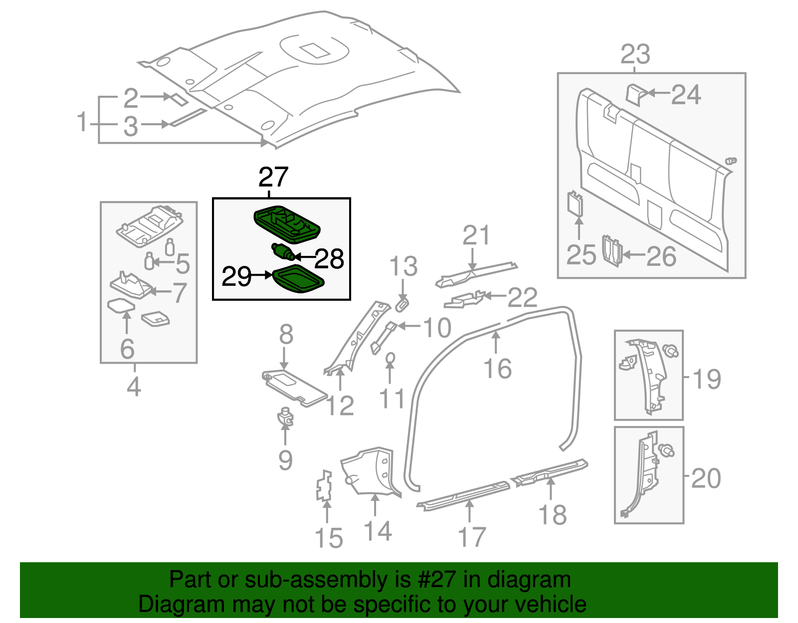 2005-2015 Toyota Tacoma Dome Lamp Assembly 81240-AA020-B2 | Toyota San ...