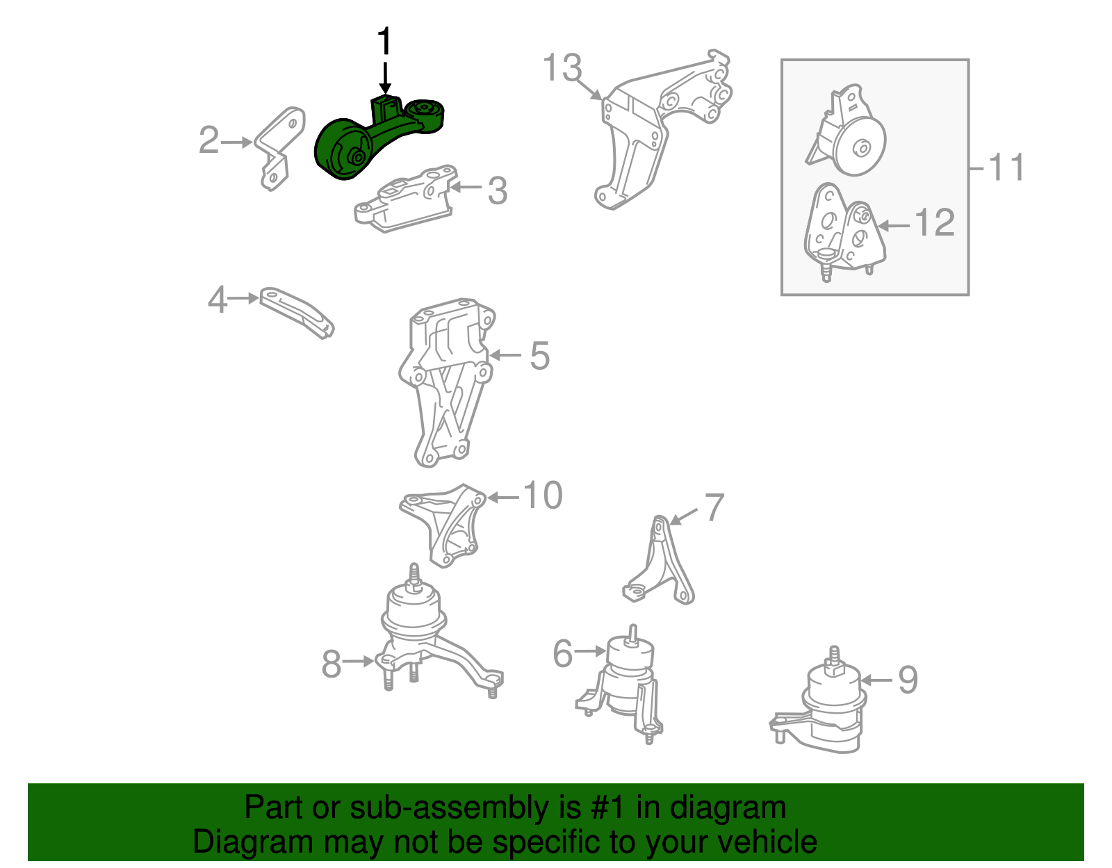 12363-0V010 - High-Quality Engine Support Rod for 2009-2015 Toyota ...